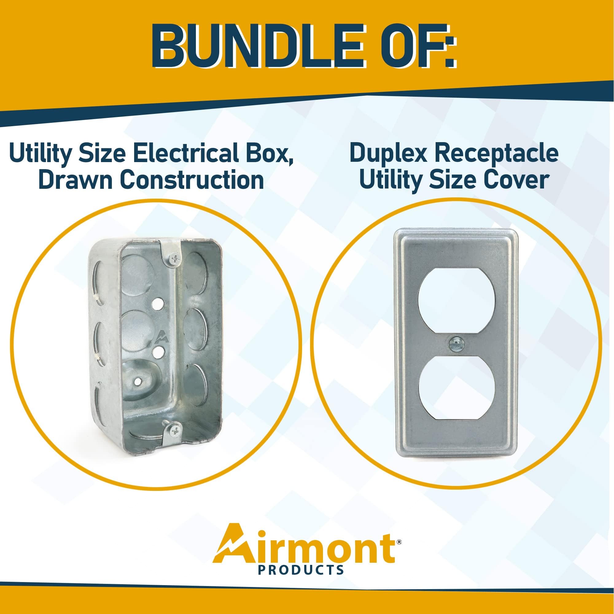 Snapklik.com : Pack Of 4 Boxes And Covers: 4x2 Inch Utility Electrical ...