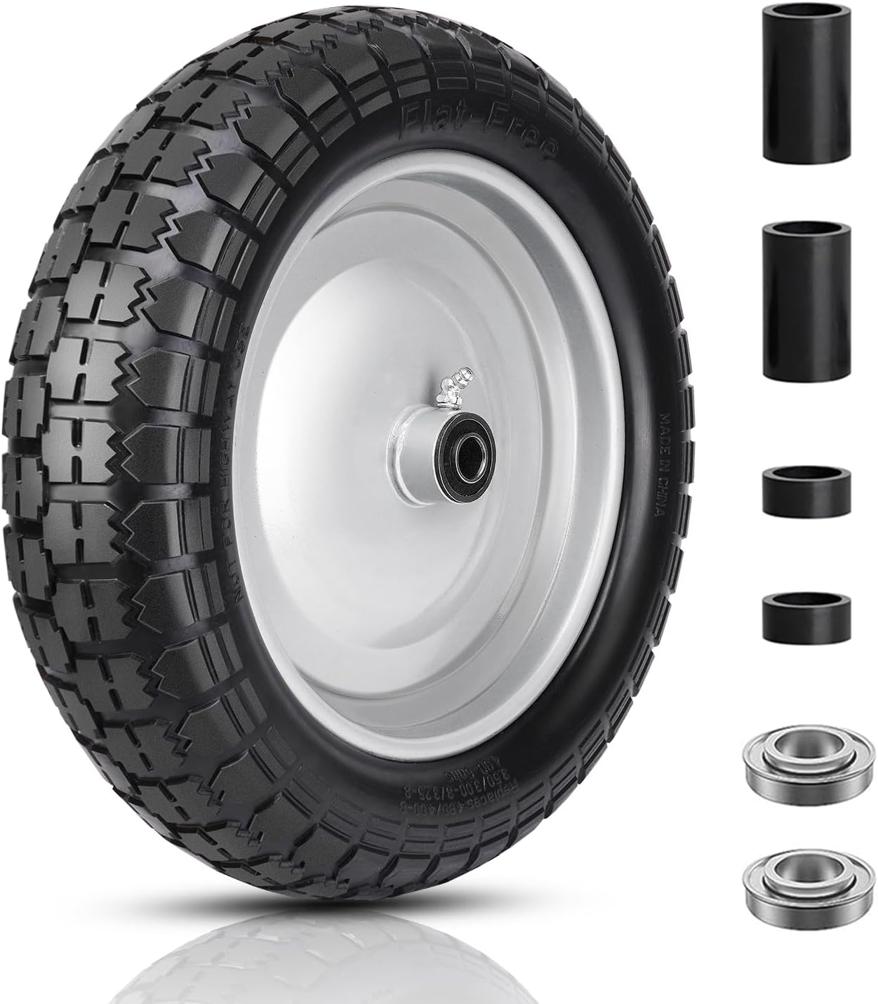 Amazon.com: GICOOL 20" Flat Free Tire and Wheel, with 3/4" & 5/8 ...