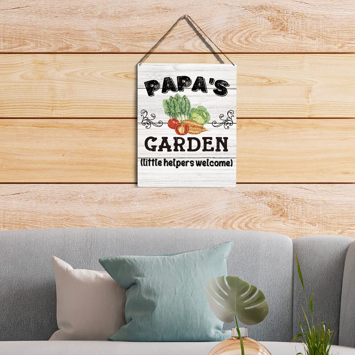 Snapklik.com : Farmhouse Papas Garden Wooden Sign Wall Decor Rustic ...