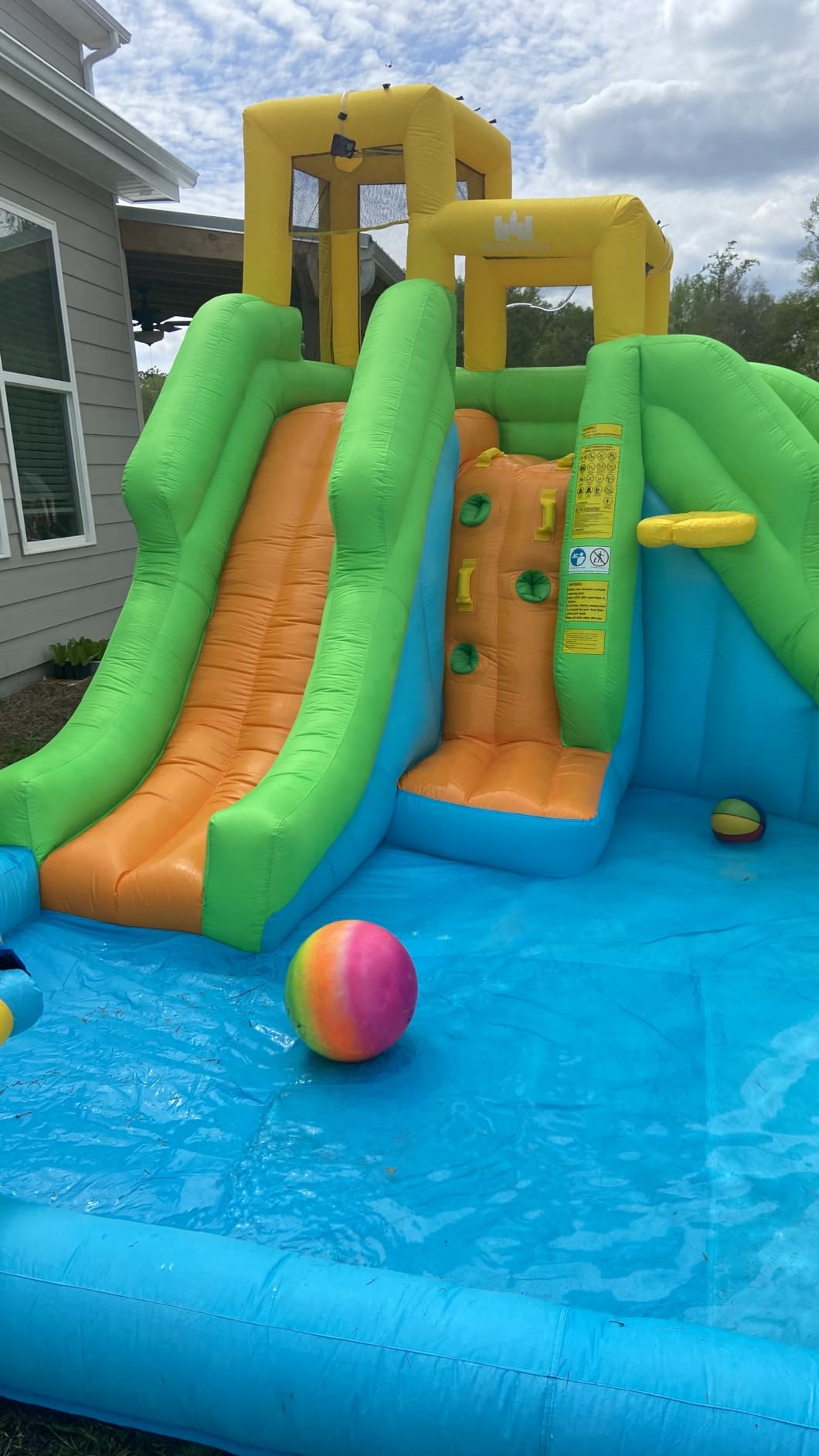 Amazon.com: KOTEK Inflatable Water Slide, 6 in 1 Water Park Waterslide ...