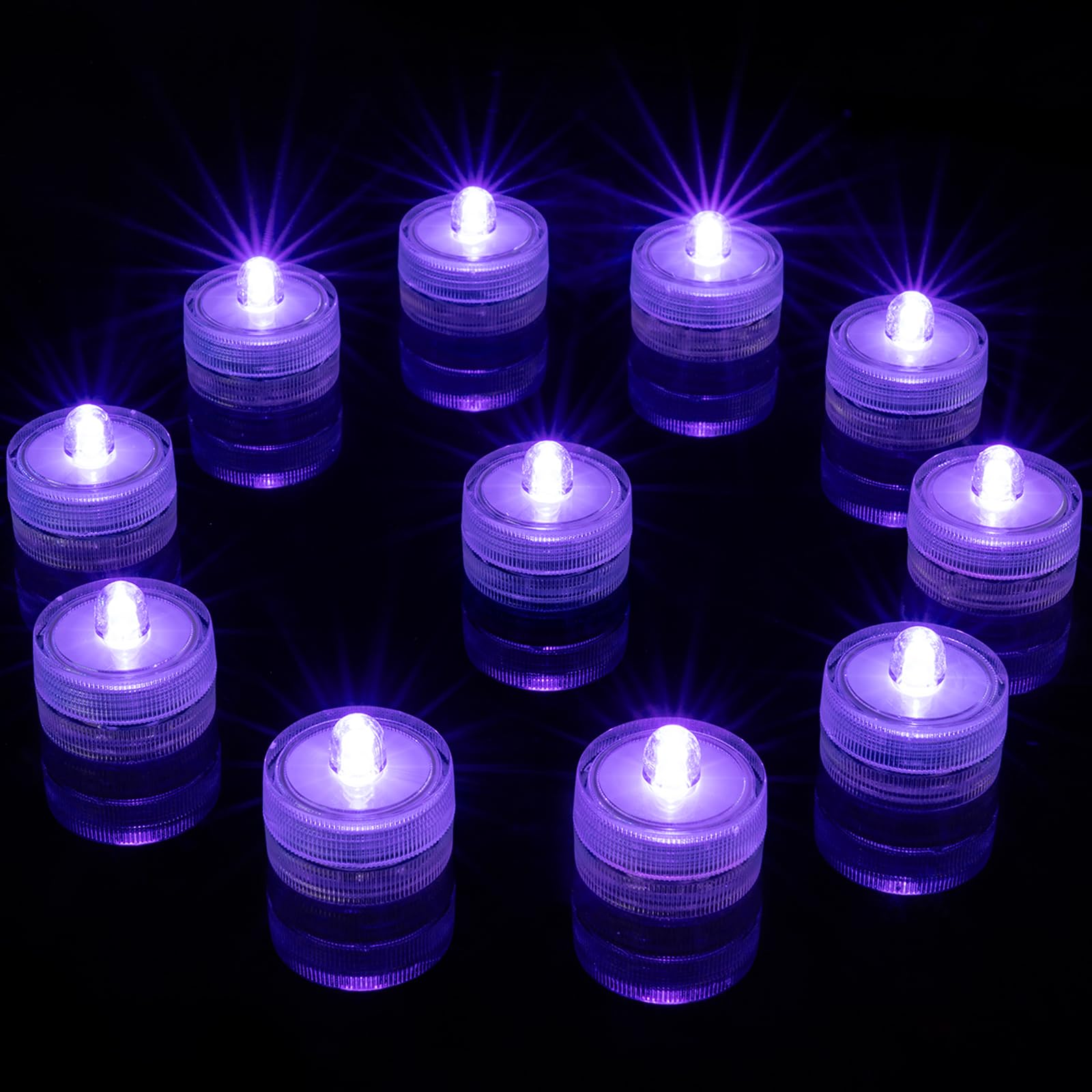 Snapklik.com : 24pcs Mini Submersible LED Lights, Waterproof Small ...