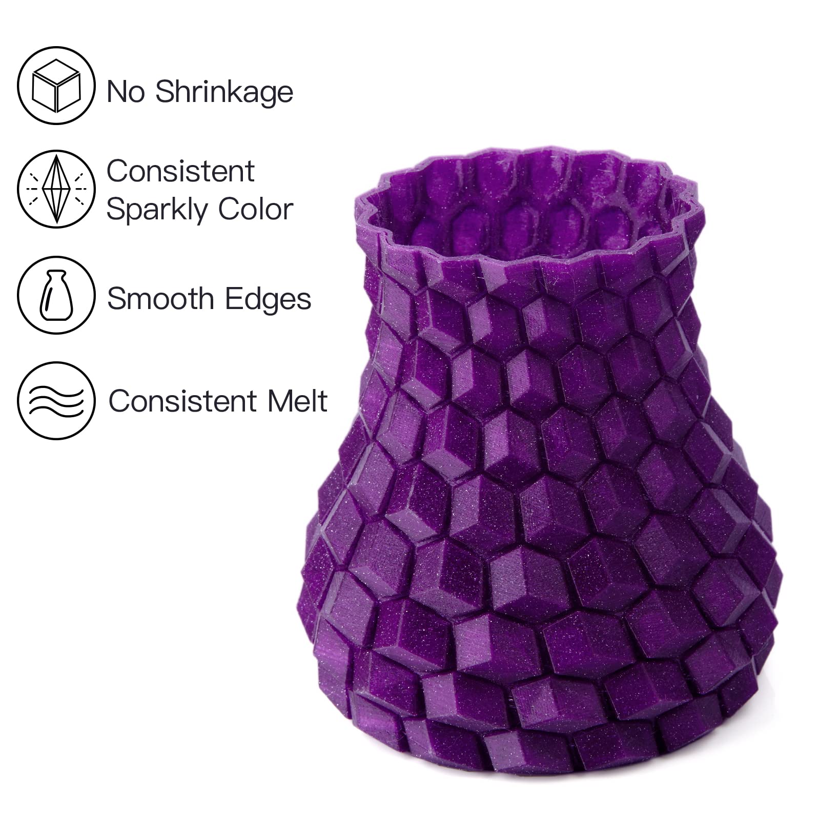 Snapklik.com : INLAND Micro Center Purple Glitter PLA 3D Printer ...