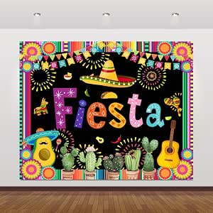 Amazon.com : Mexican Fiesta Theme Party Backdrop 8x6ft Vinyl Cinco De ...