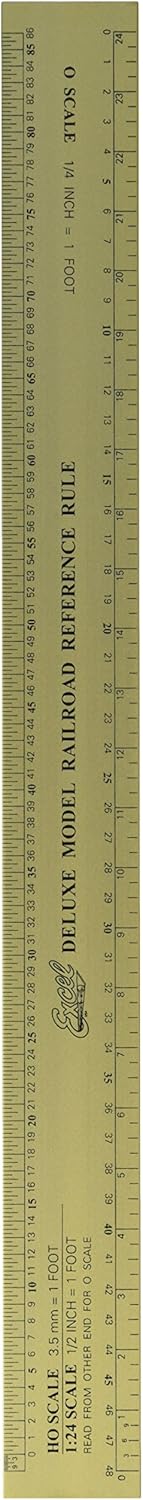 Amazon.com: Excel Deluxe Model Railroad Reference ruler : Arts, Crafts ...