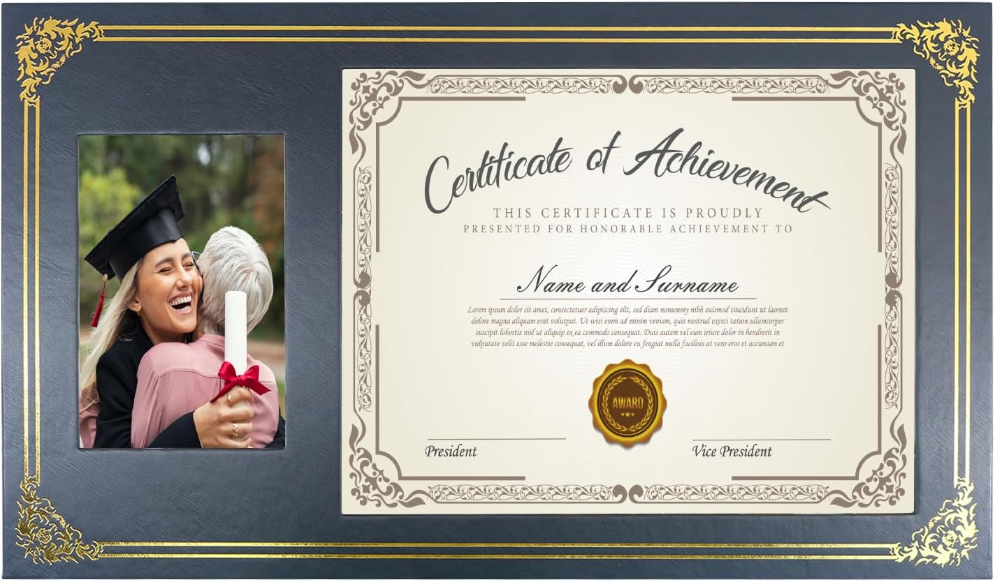 Amazon.com - BLACK DECK 11X19 Diploma Frame, Holds 4X6 Display Picture ...