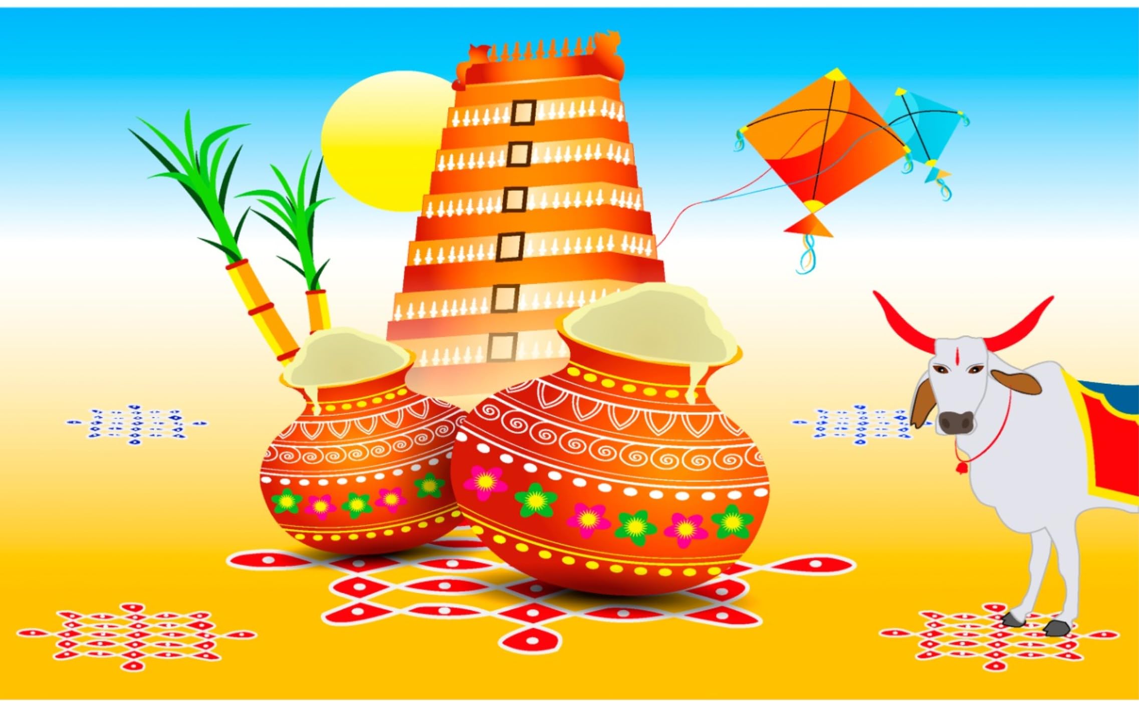 Sri Yagnaa - Sankranthi Theme Backdrop - Backdrop for Pongal Festival ...