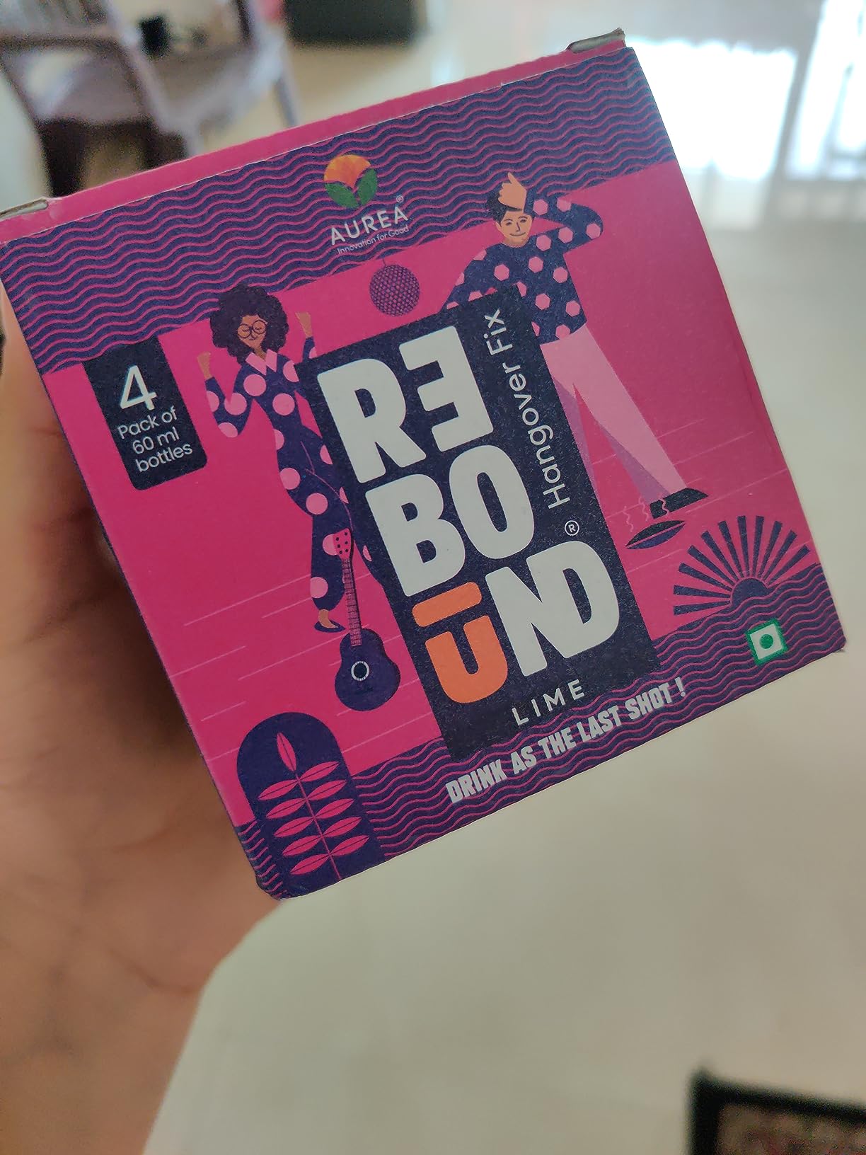 Rebound Lime Flavour Pack of 4 - Clinically Proven Natural Hangover Fix ...