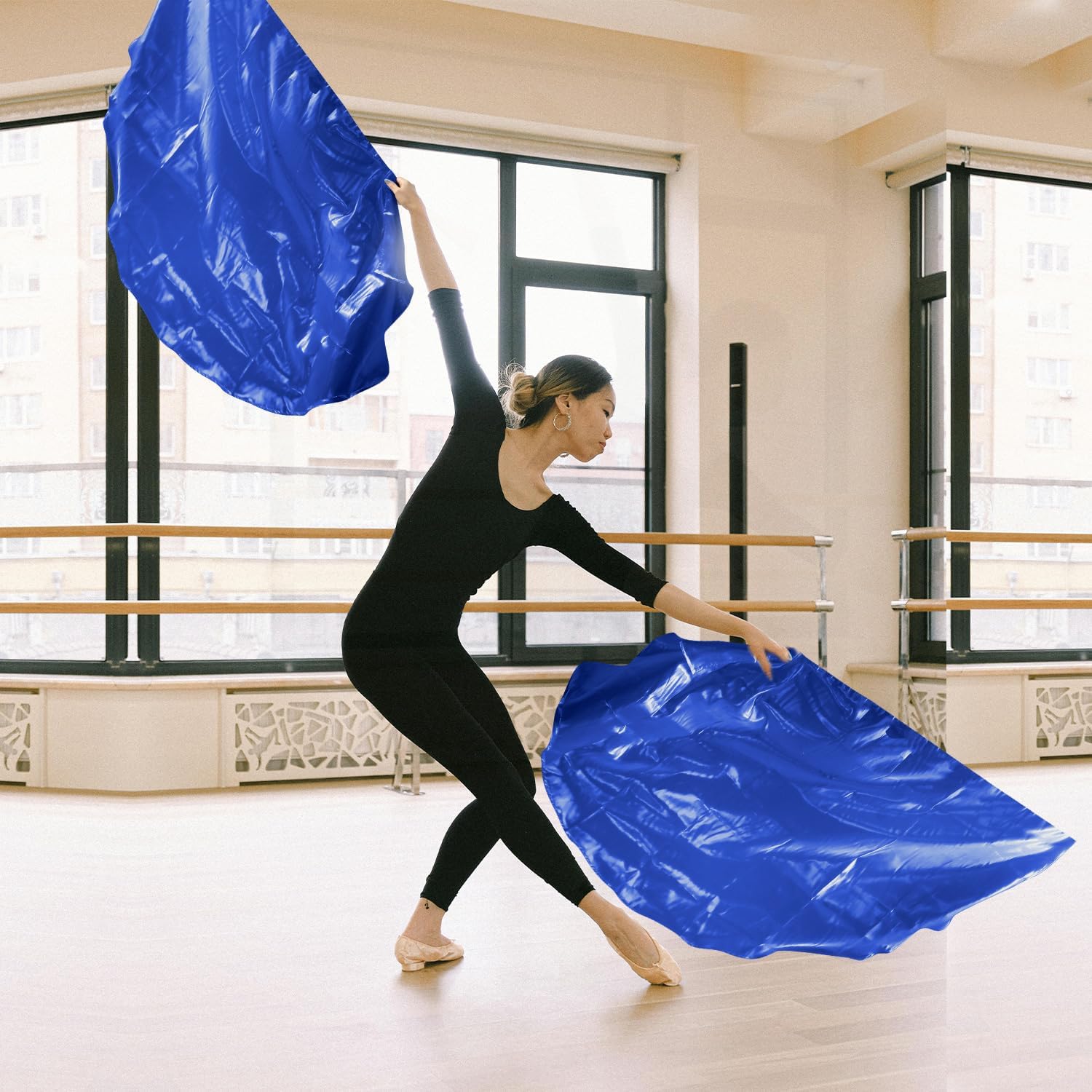 2 banderas de alabanza y danza, banderas de adoración semicírculo de 55 ...