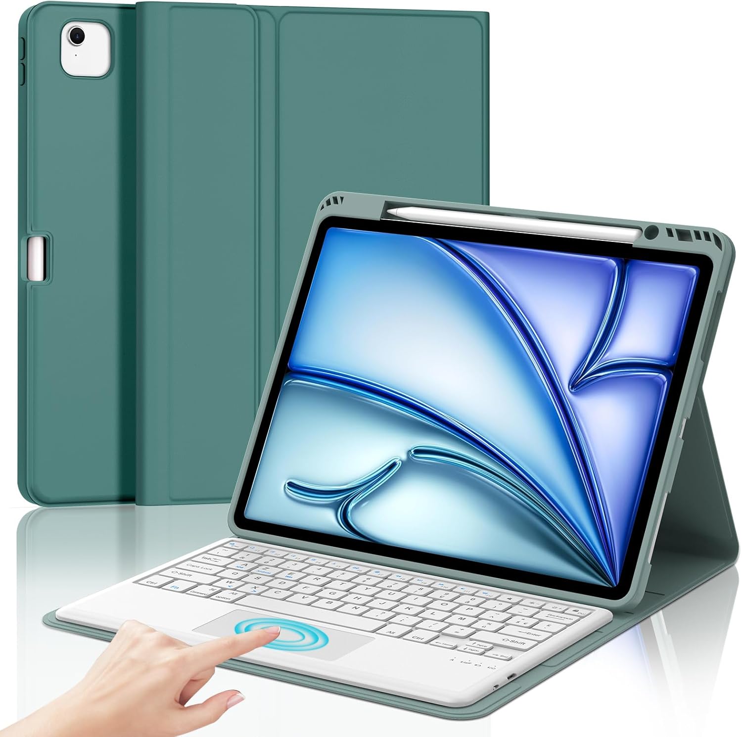 IVEOPPE iPad Air 13 Inch Keyboard (M2 2024/M3 2025) with Touchpad ...