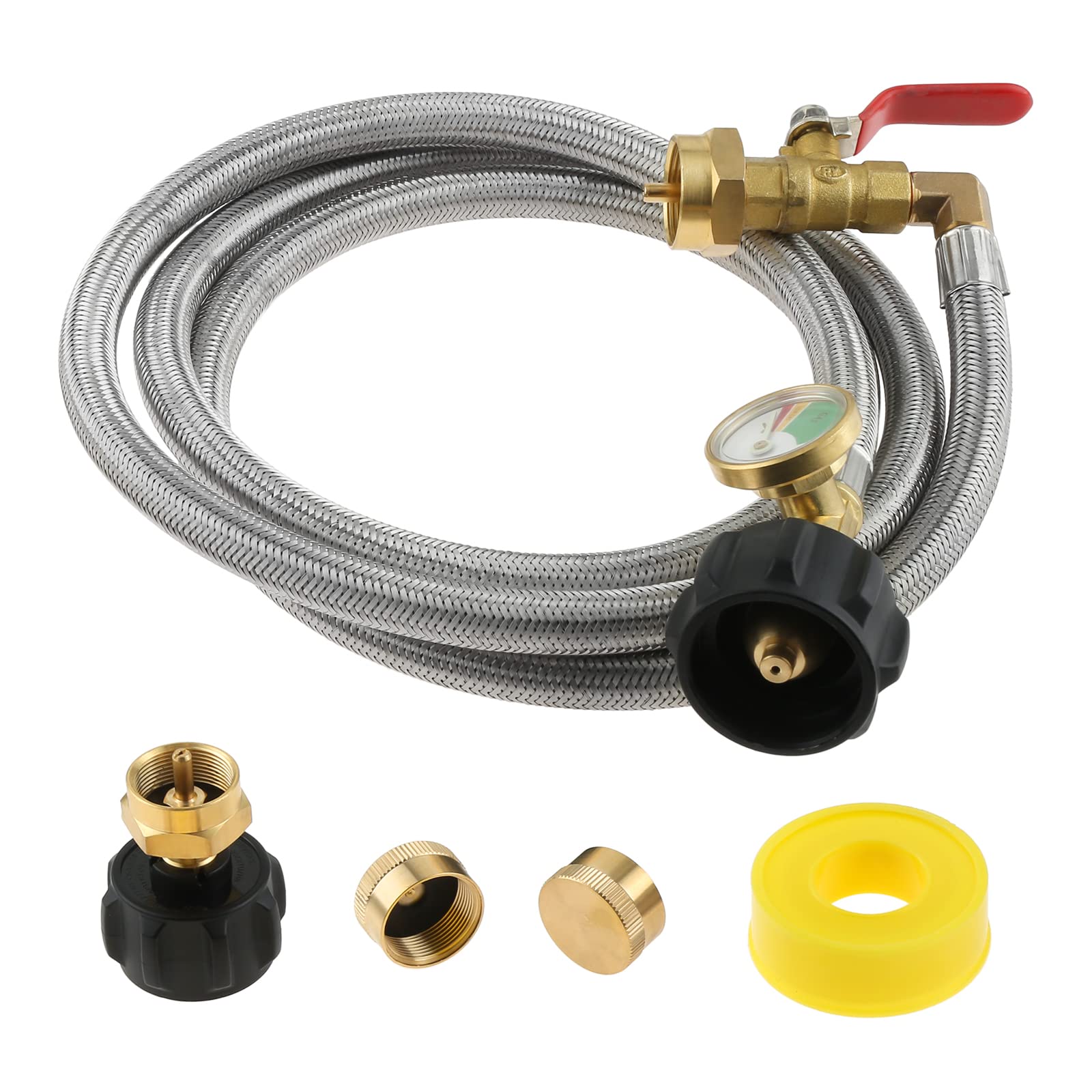 Snapklik.com : SURIEEN QCC1/Type1 Inlet Propane Refill Adapter Hose, 48 ...