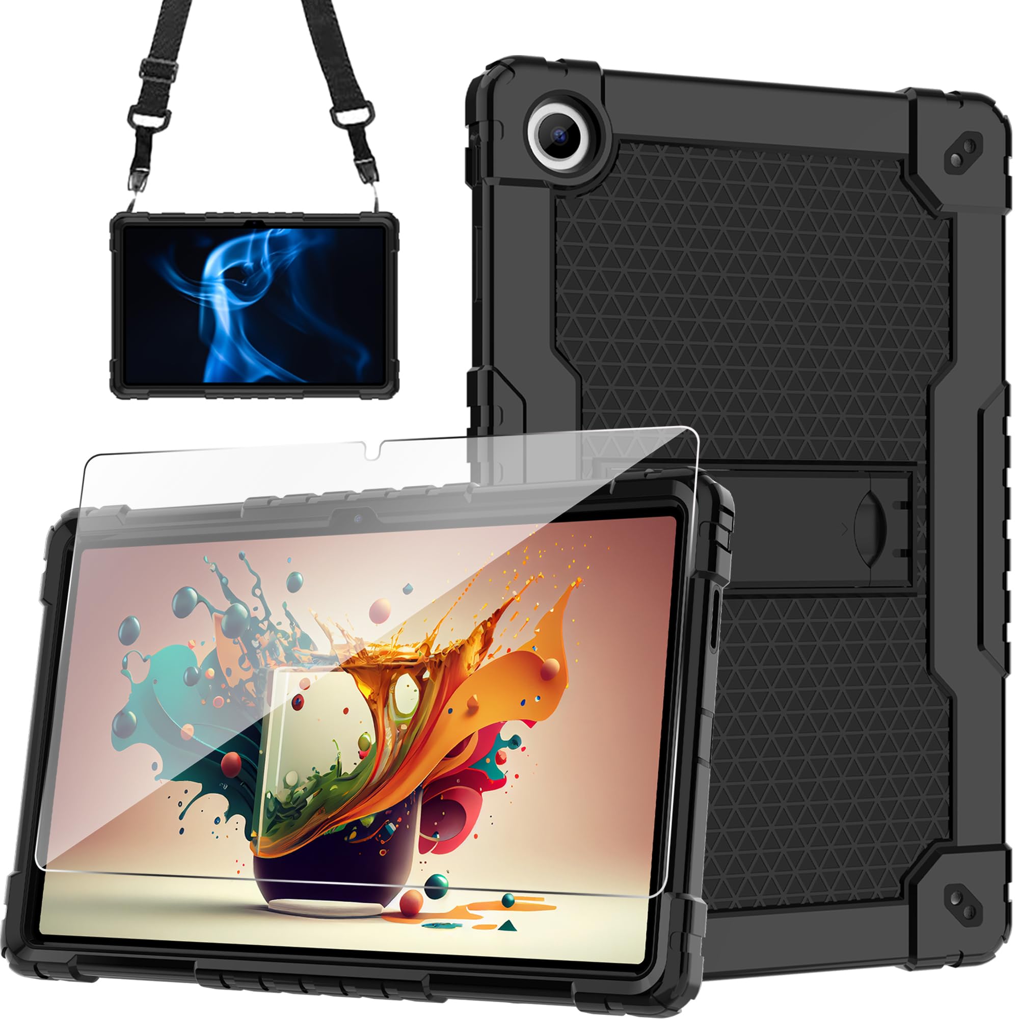 Amazon.com: Onn 11 Tablet Pro Case with Tempered Glass Screen Protector ...