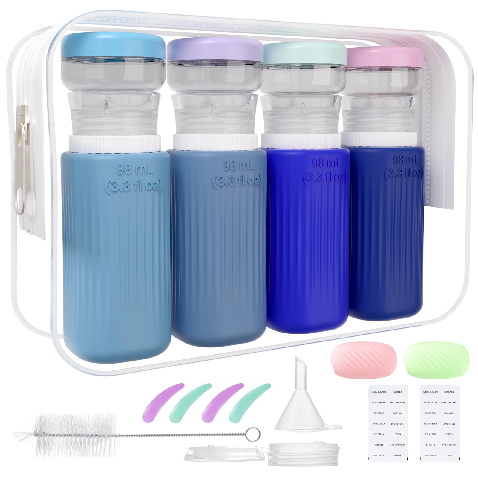 Amazon.com: Vinofes 20 Kit Travel Bottles Set Ultrasonic Craft Leak ...