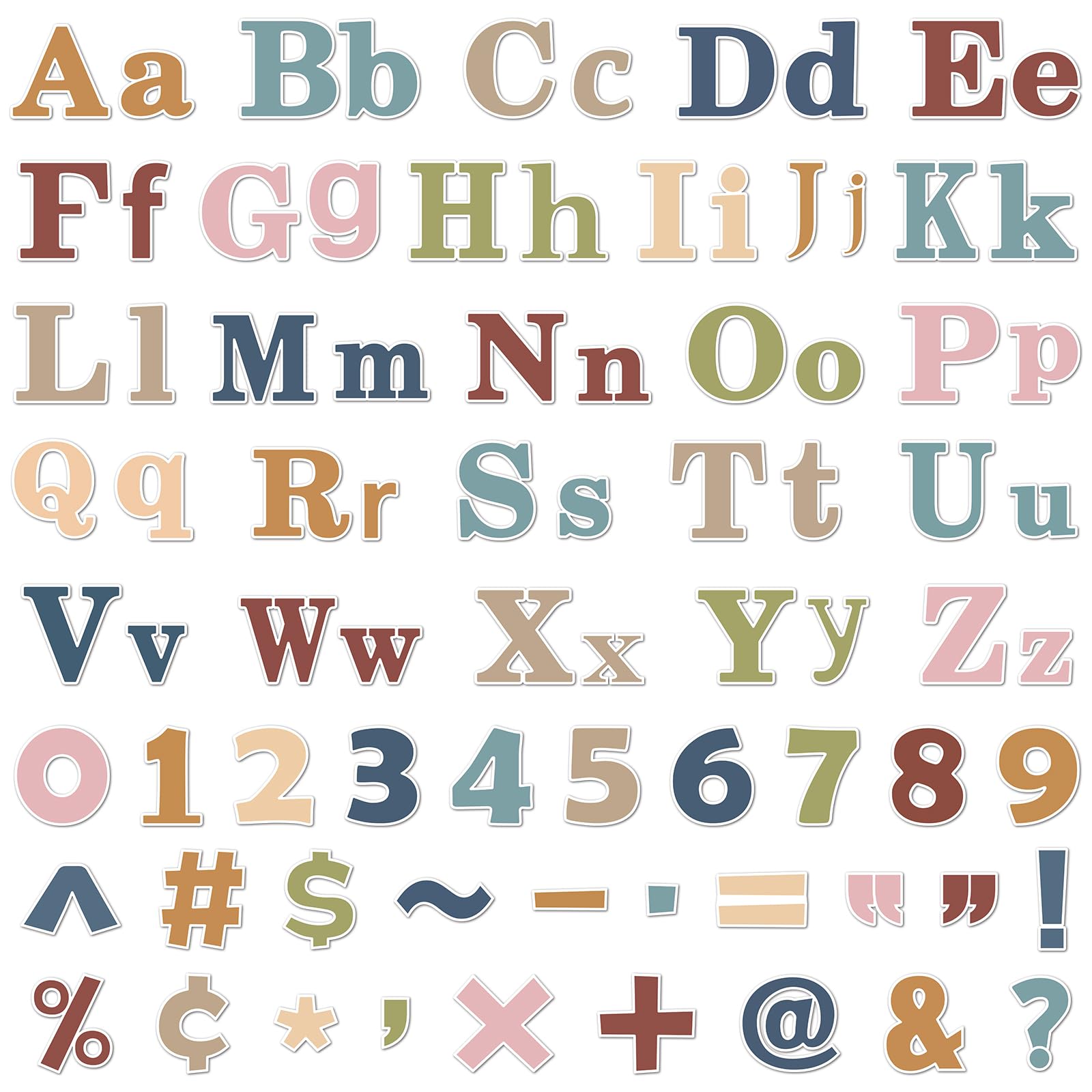 Amazon.com: 81Pcs Boho Magnetic Bulletin Board Letters Magnetic ...