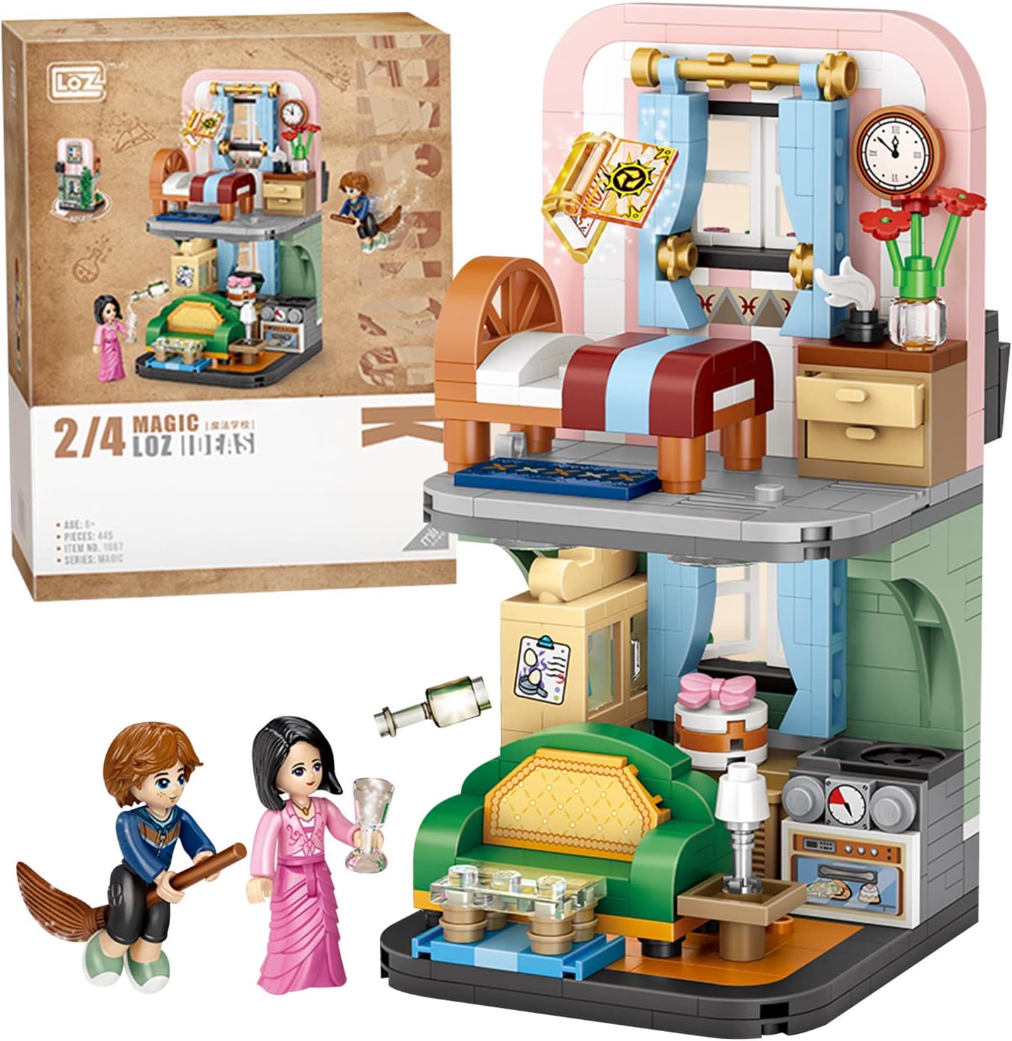 Amazon.com: MEIEST Mini Magic School Building Blocks Model Set,Creative ...