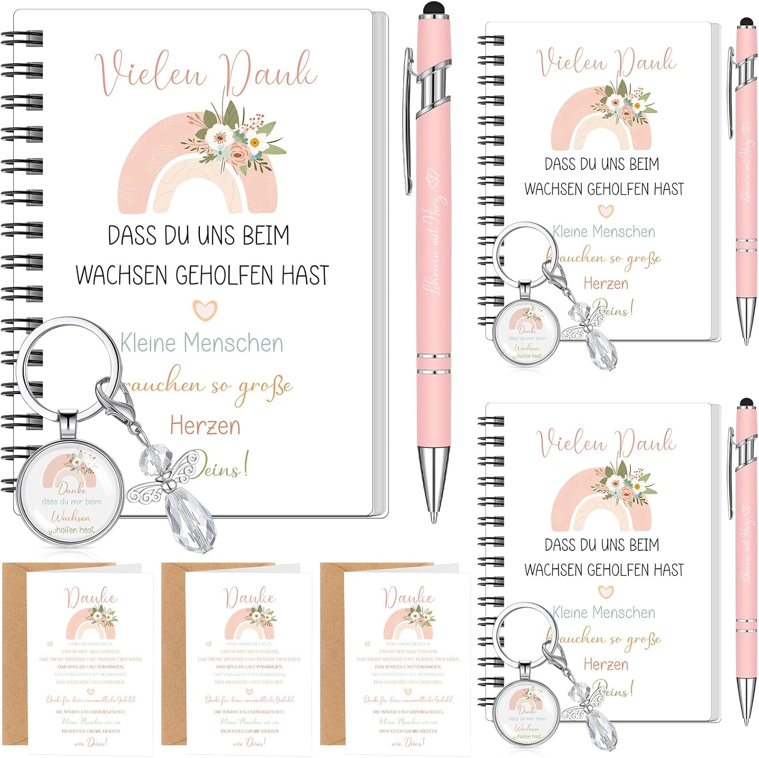Clabby 15 Stück Dankeschön Geschenk für Erzieherin Lehrerin mit Herz ...