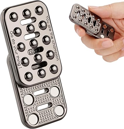 Amazon.com: Fidget Toys Adults Metal Fidget Slider with Clear Stops and ...
