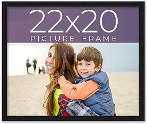 Amazon.com - 22x20 Frame Black Real Wood Picture Frame Width 0.75 ...