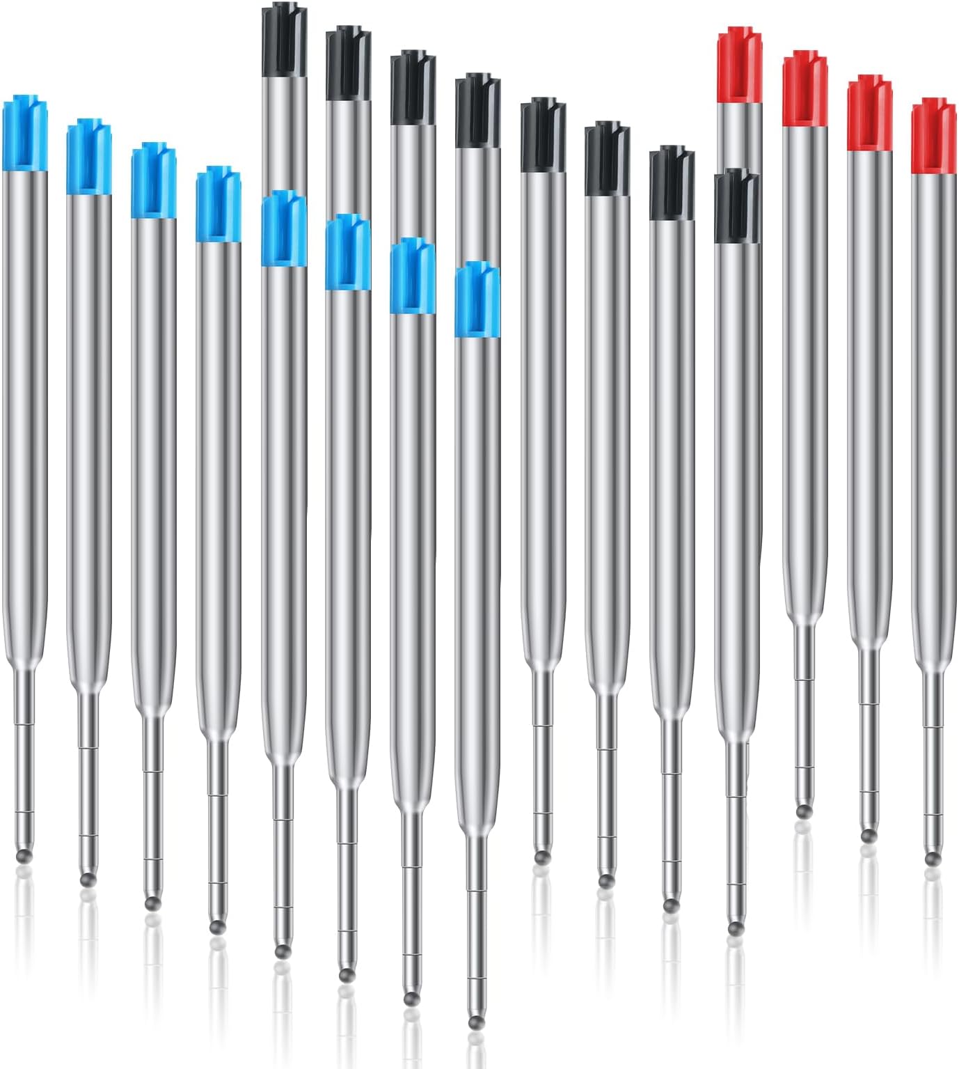 OFFCUP Gel Pen Refills, 20pcs Replaceable Metal Ballpoint Pen Refills ...