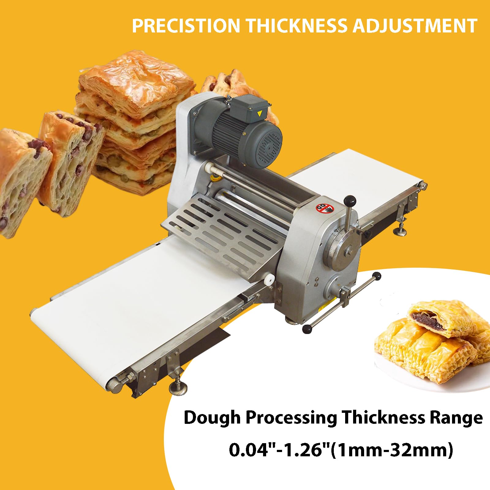 Dough Sheeter Machine For Home INTBUYING 16" Tabletop Dough Sheeter ...