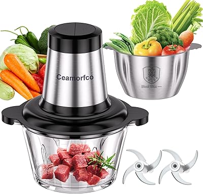 Amazon.com: Bear Food Processor, Electric Food Chopper with 2 Glass ...