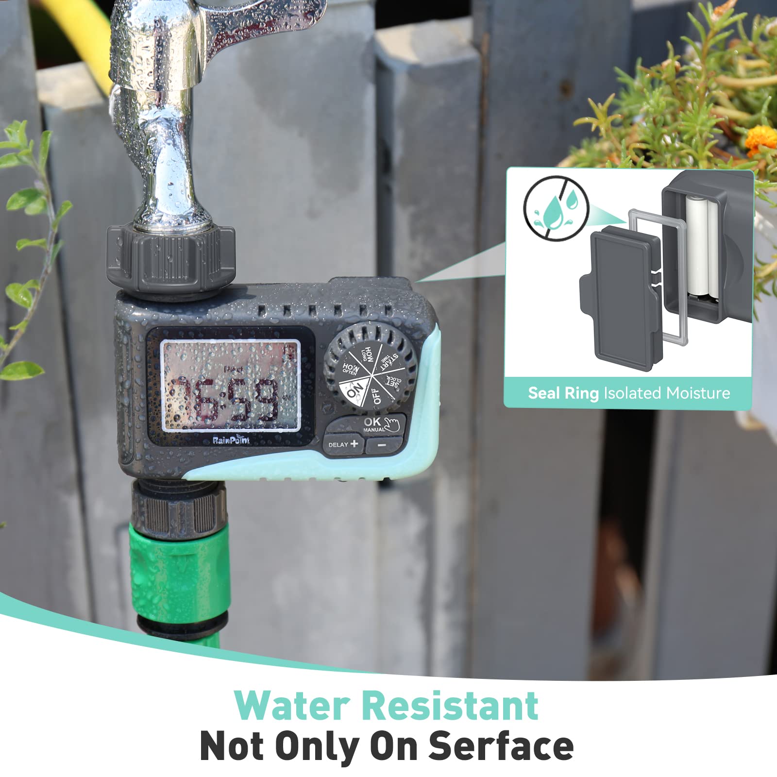 Snapklik.com : RAINPOINT Sprinkler Timer Outdoor, Water Timer For ...