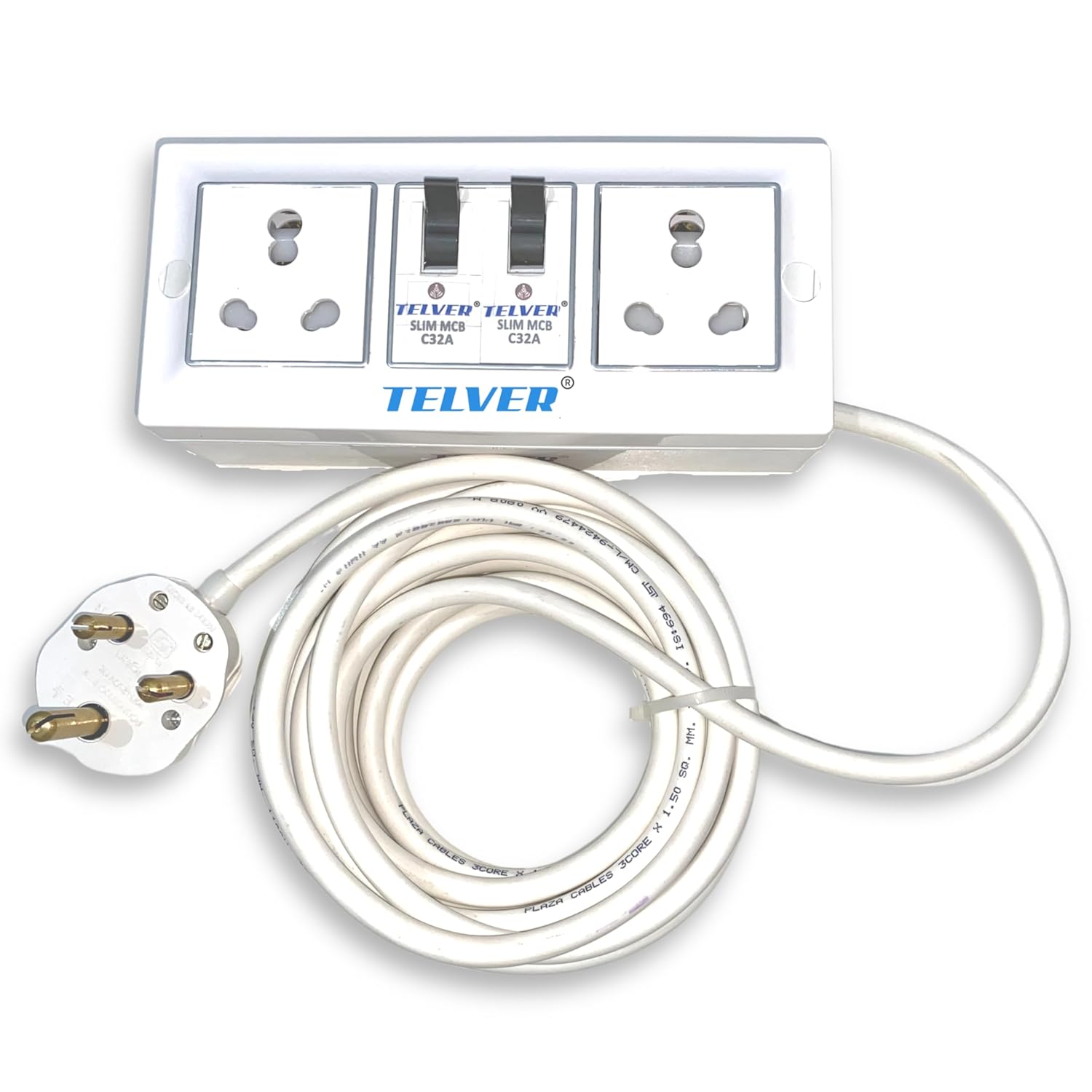 Buy Telver Power Extension Board 16 Amp Porcelain Socket with 20 Amp ...