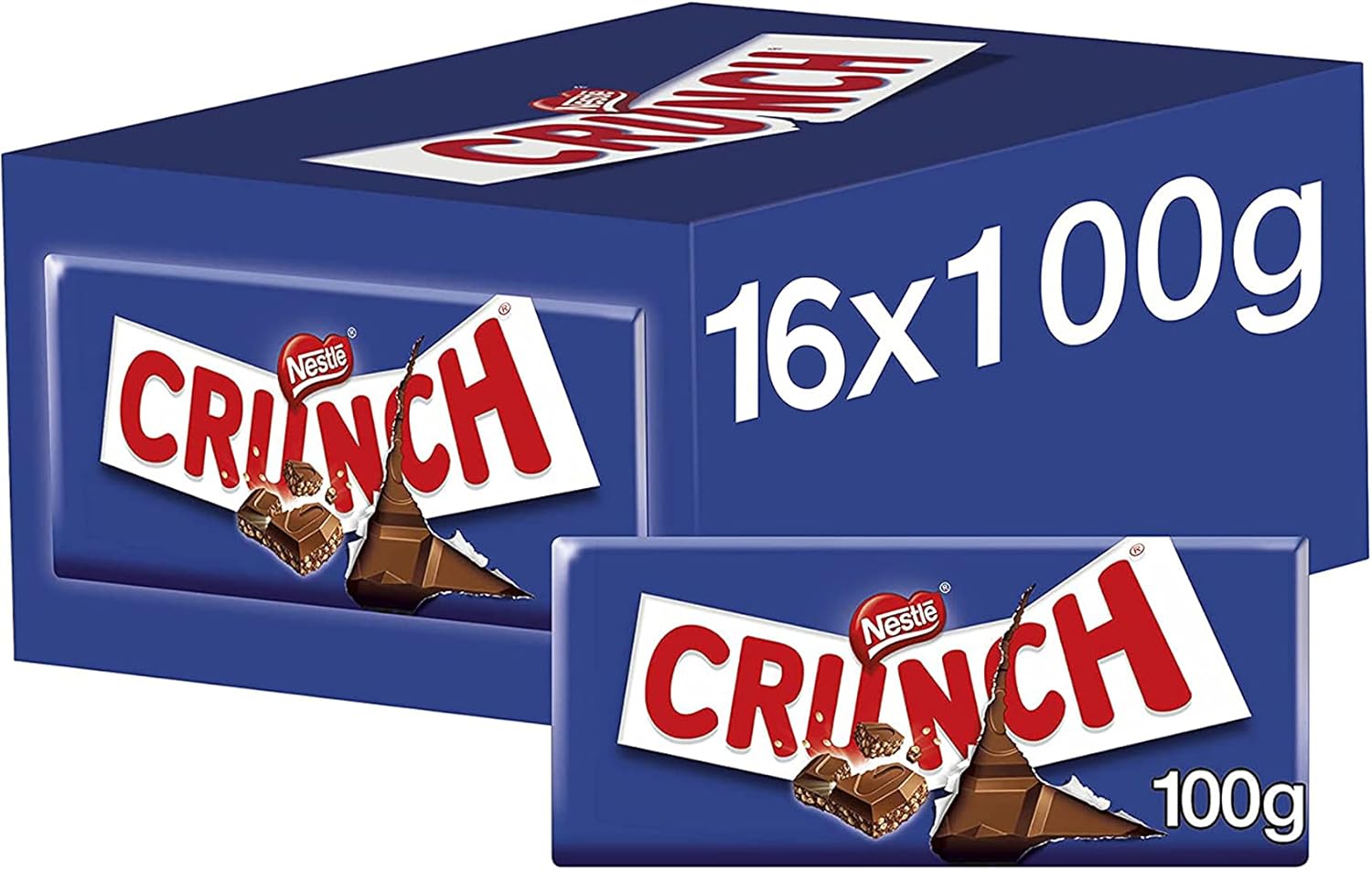 Crunch Milk Chocolate Sharing Bars, 16 x 100 g : Amazon.co.uk: Grocery