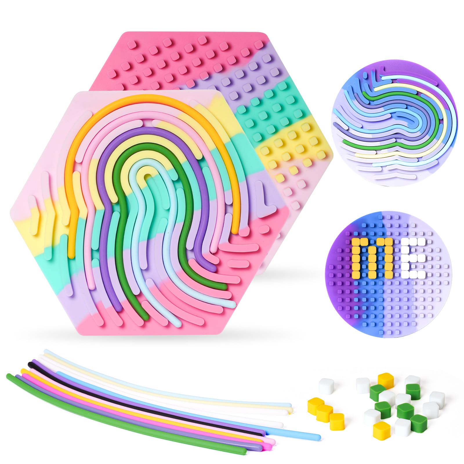 Amazon.com: Inklab 2PCS Sensory Activity Board Silicone Fidget Toy ...