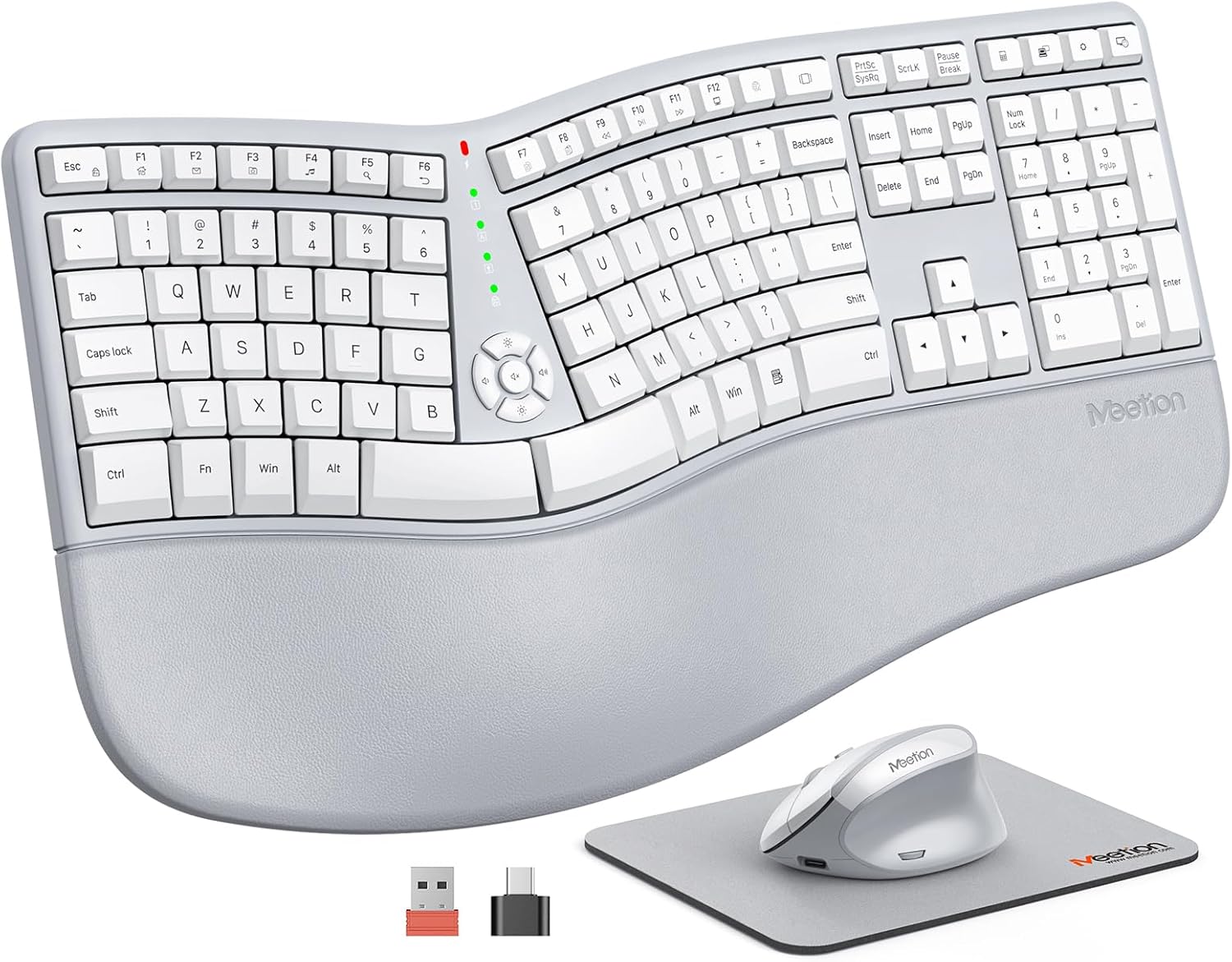 Amazon.com: MEETION Ergonomic Wireless Keyboard and Mouse, Ergo ...