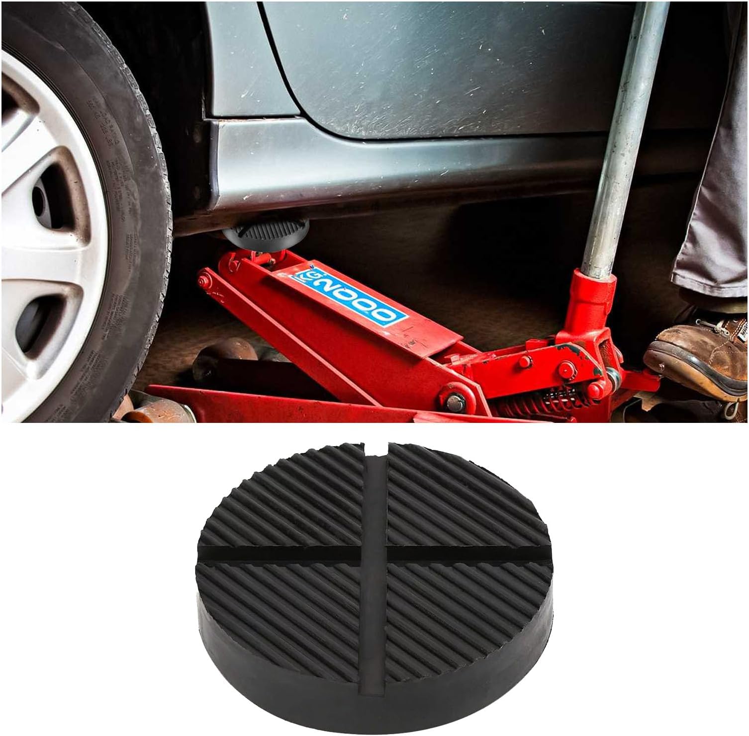 Amazon.com: Universal Floor Jack Adapter - Cross Groove Design, Side ...