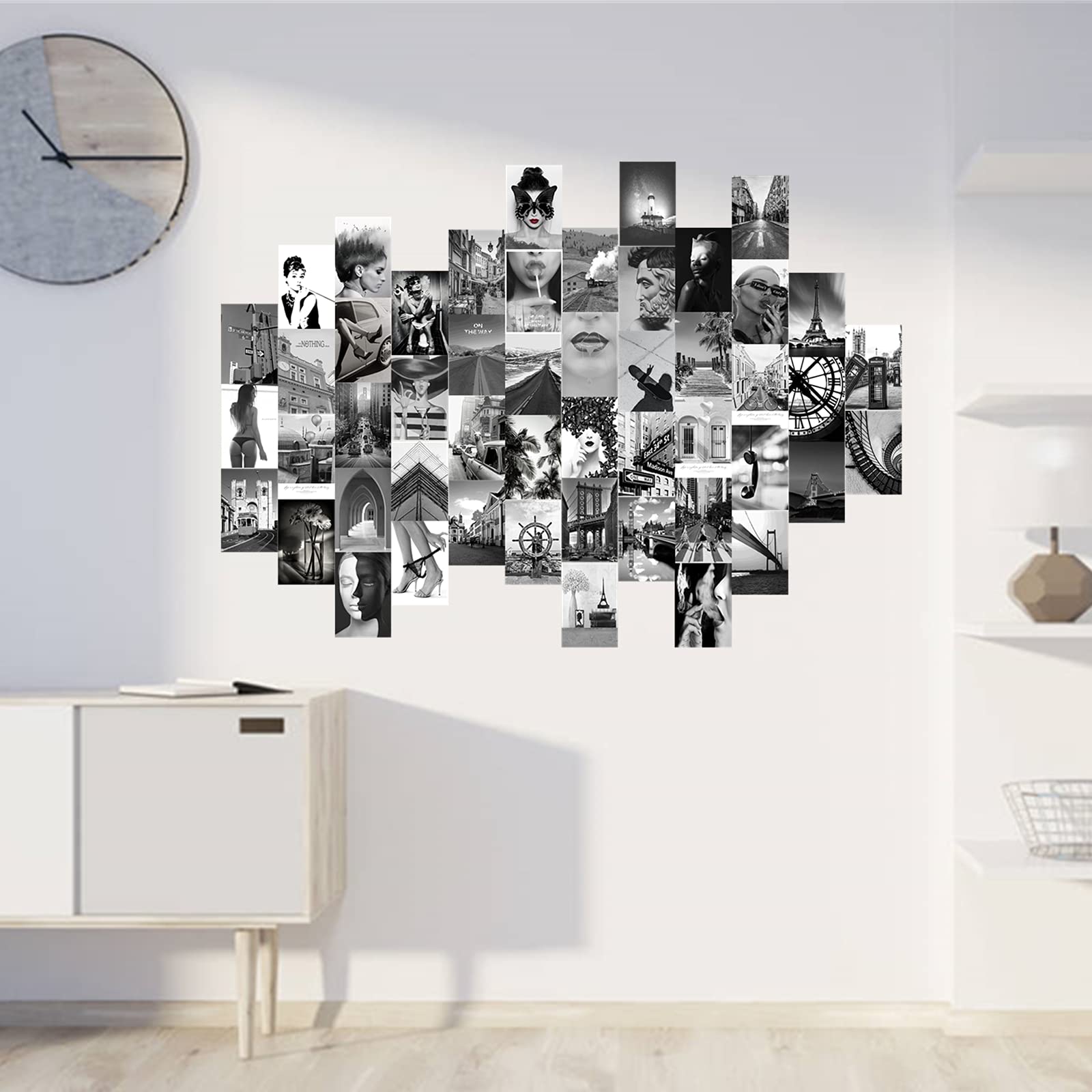 Buy 50PCS Wall Collage Kit Aesthetic Pictures,Black and white Style ...