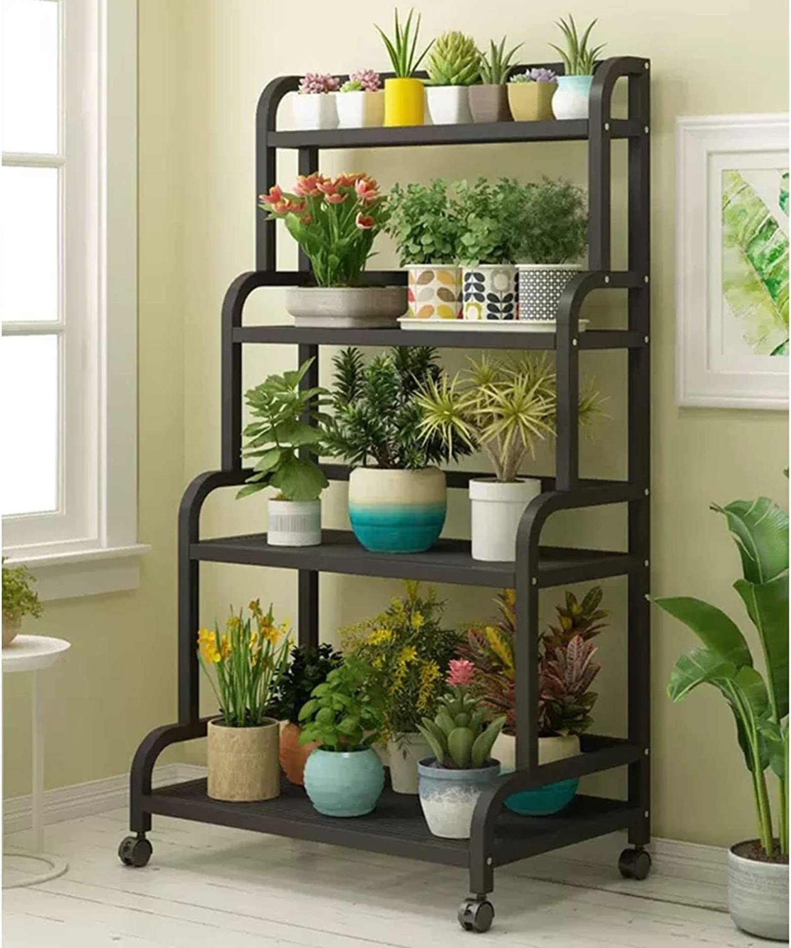 Plant Stand Metal Stacker Crescent Moon Multi Tier Stand Designer