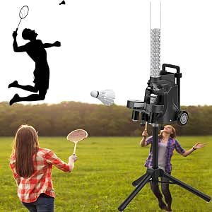 Portable Badminton Launcher Machine, Smart Shuttlecock Dispenser with ...