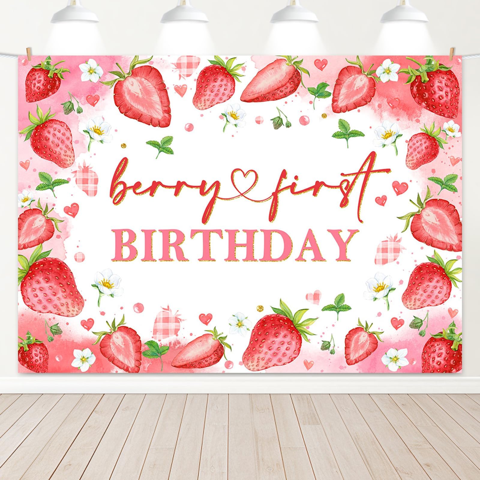 Amazon.com : Avezano Sweet One Backdrop Berry Sweet One Birthday Party ...