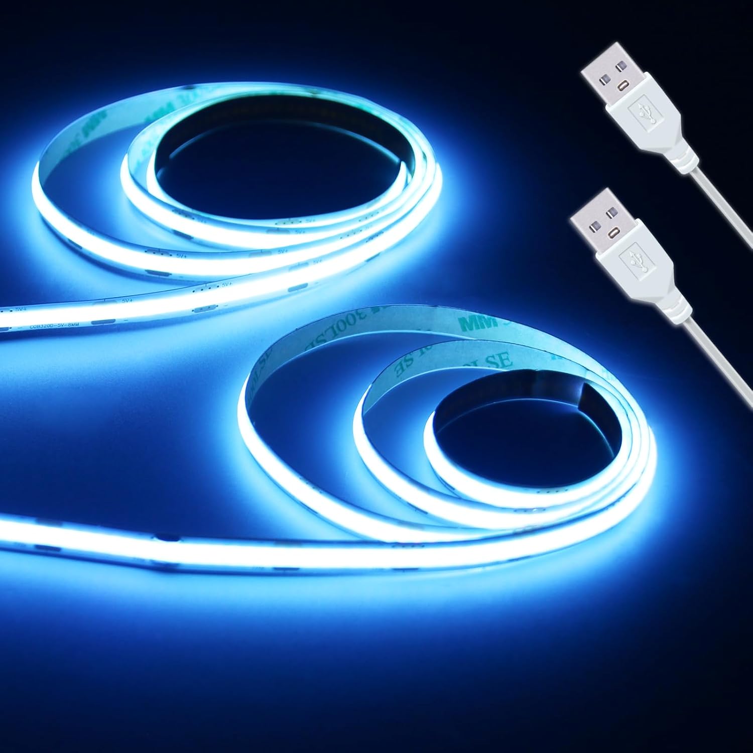 Amazon.com: UVTaoYuan ICE Blue LED Strip Light 320 LEDs 2Pack High ...