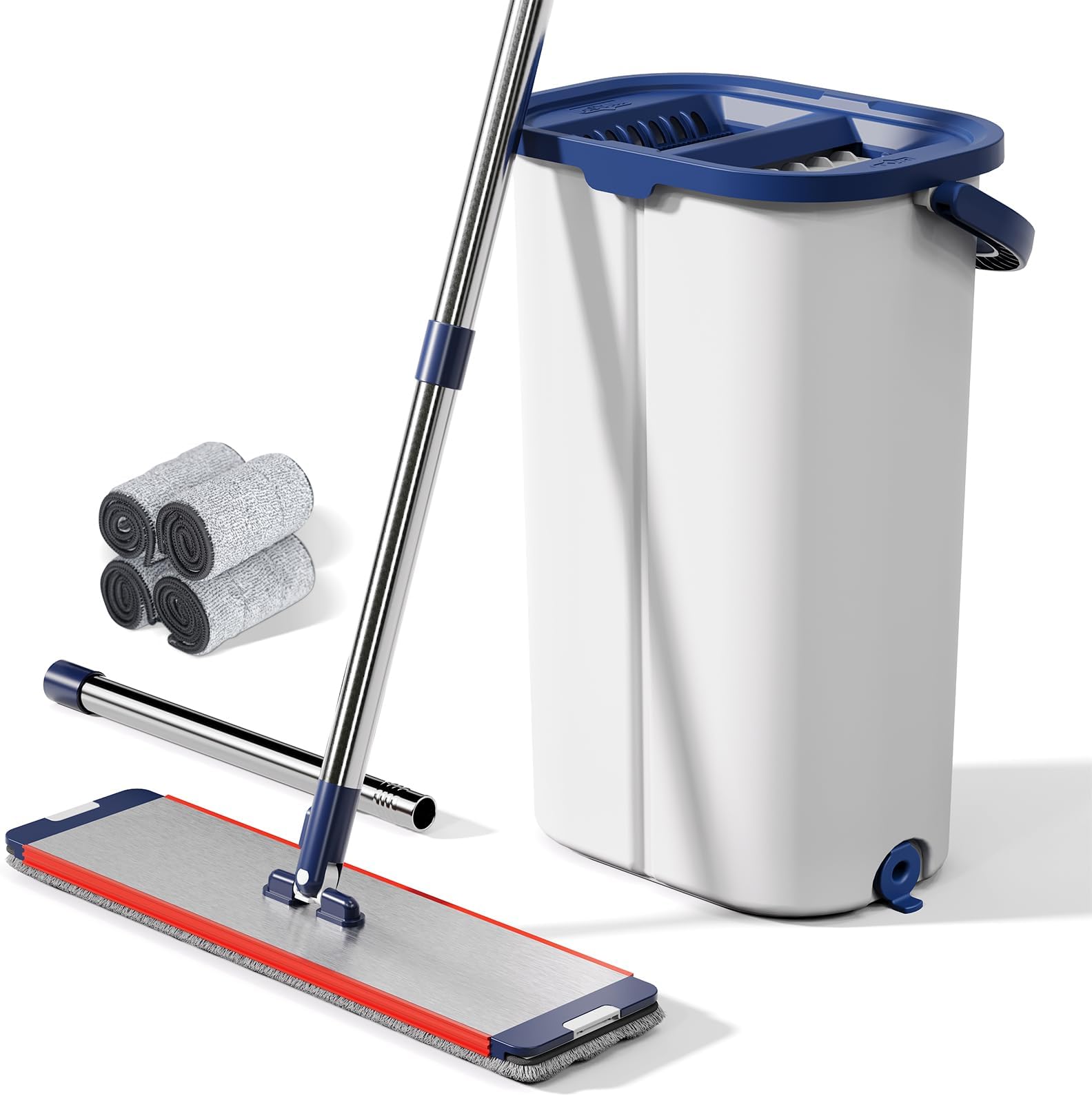 Amazon.com: Jelymark Flat Mop and Bucket with Wringer Set, Separates ...