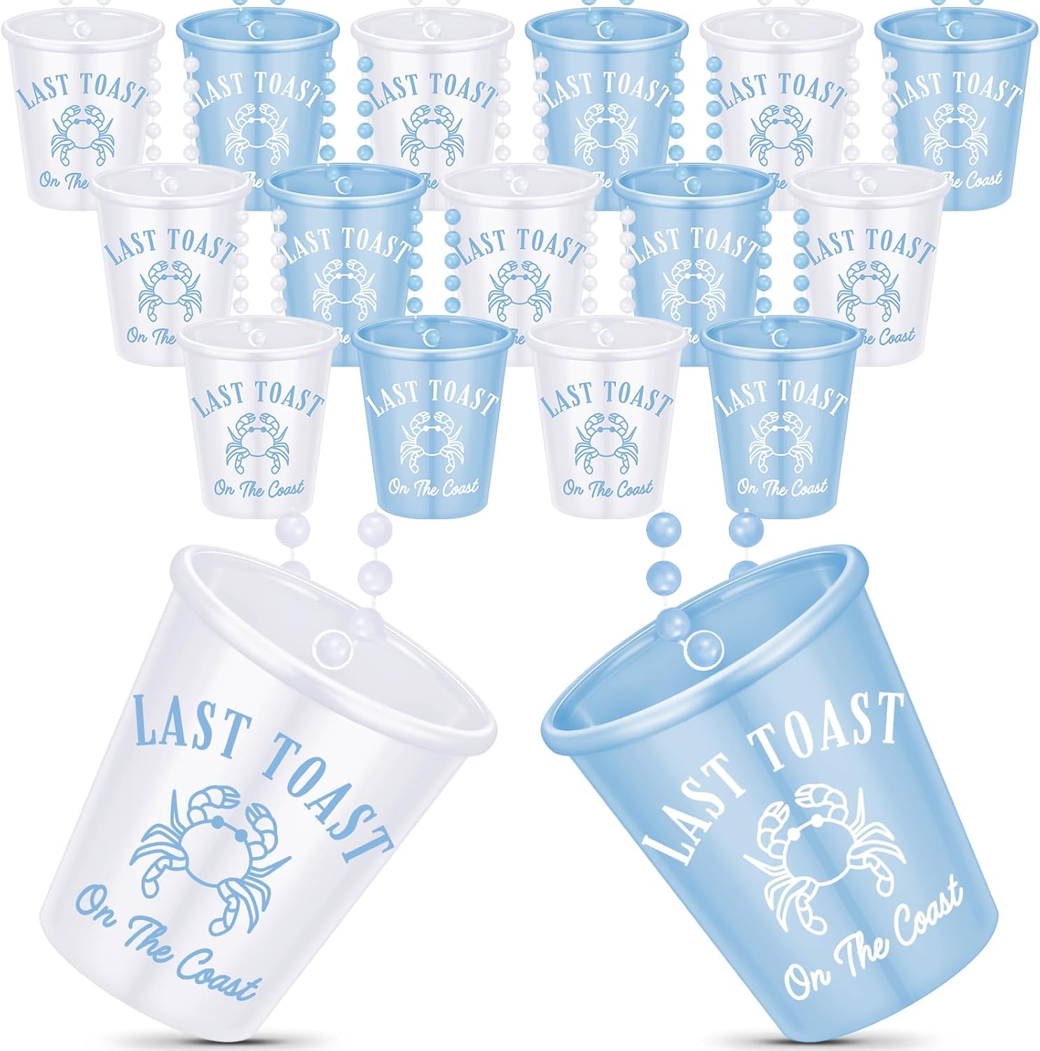 Amazon.com: Landical 15 Pcs Last Toast on the Coast Bachelorette Cups ...