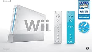 Two (White) Wii Remote Plus Wii console, Wii Sports Resort included ...