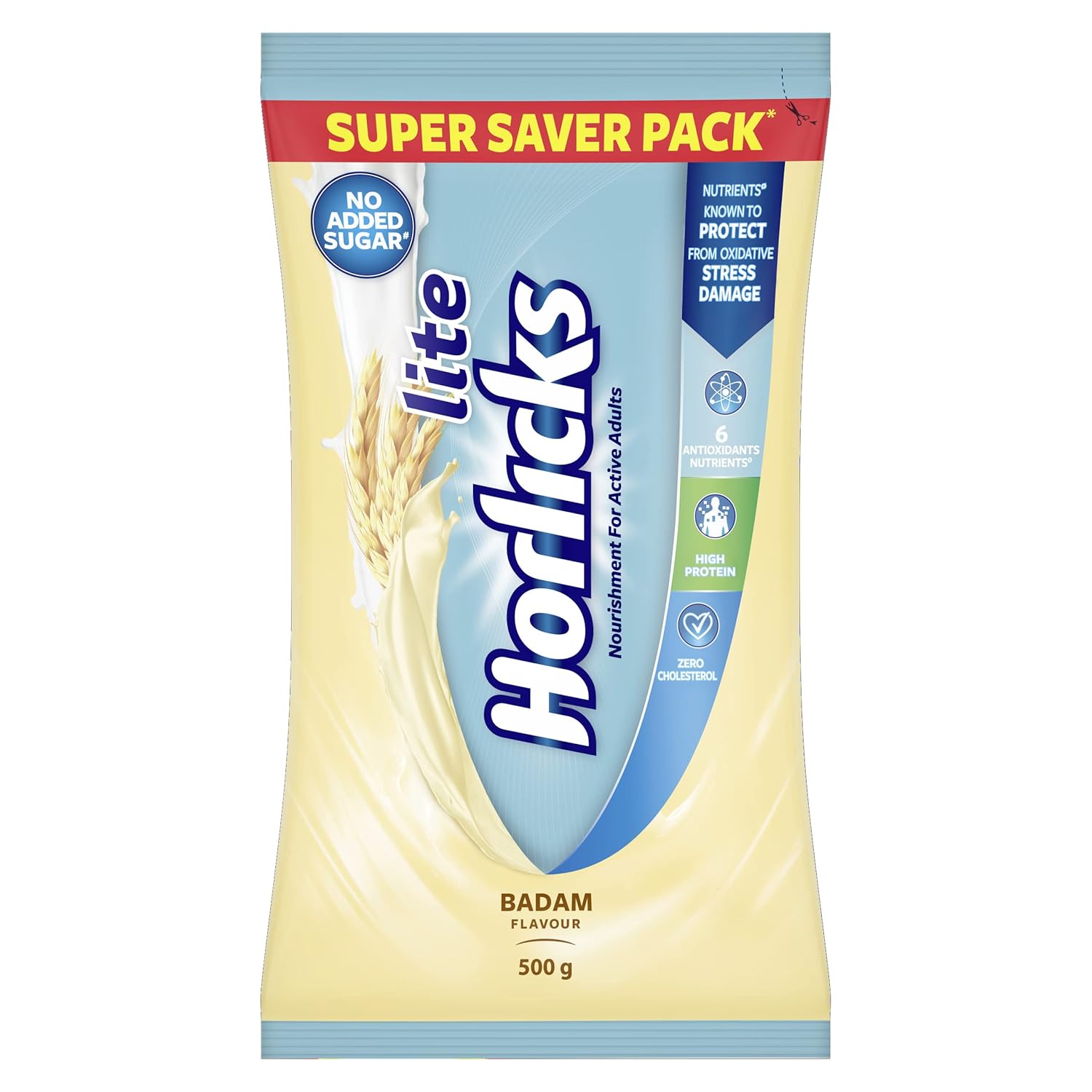 Horlicks Lite Badam Pouch Super Saver pack 500g : Amazon.in: Grocery ...