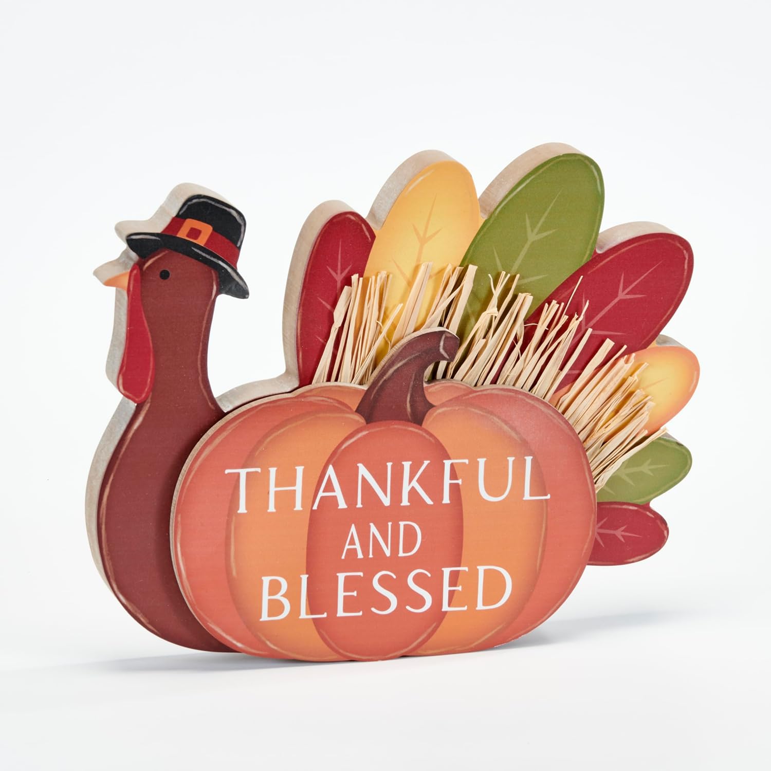Amazon.com: Worth Imports 8.5" Tabletop Wood Thanksgiving Turkey ...