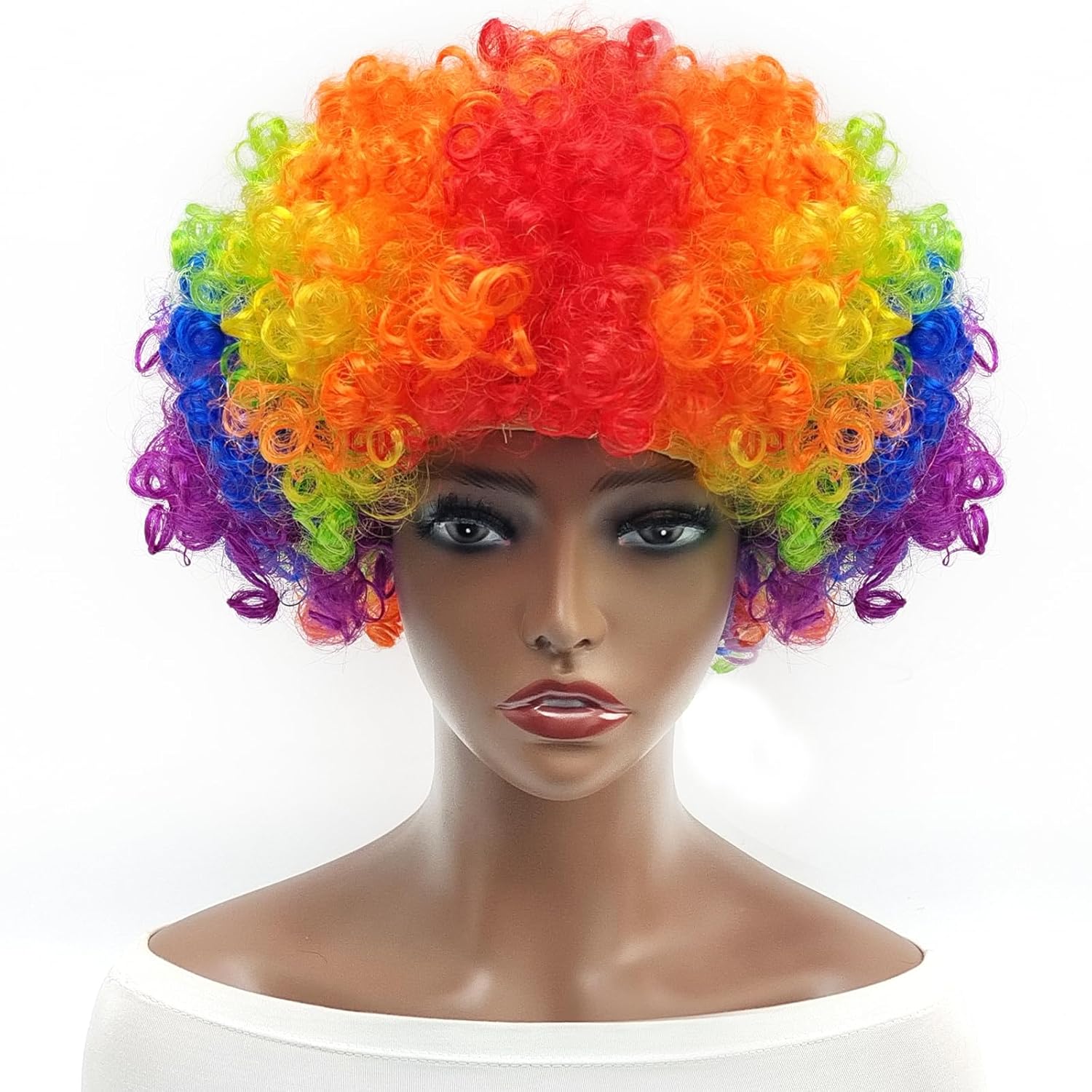 Amazon.com: Everfun Fluffy Afro Short Curly Wig for Women Men Cosplay ...