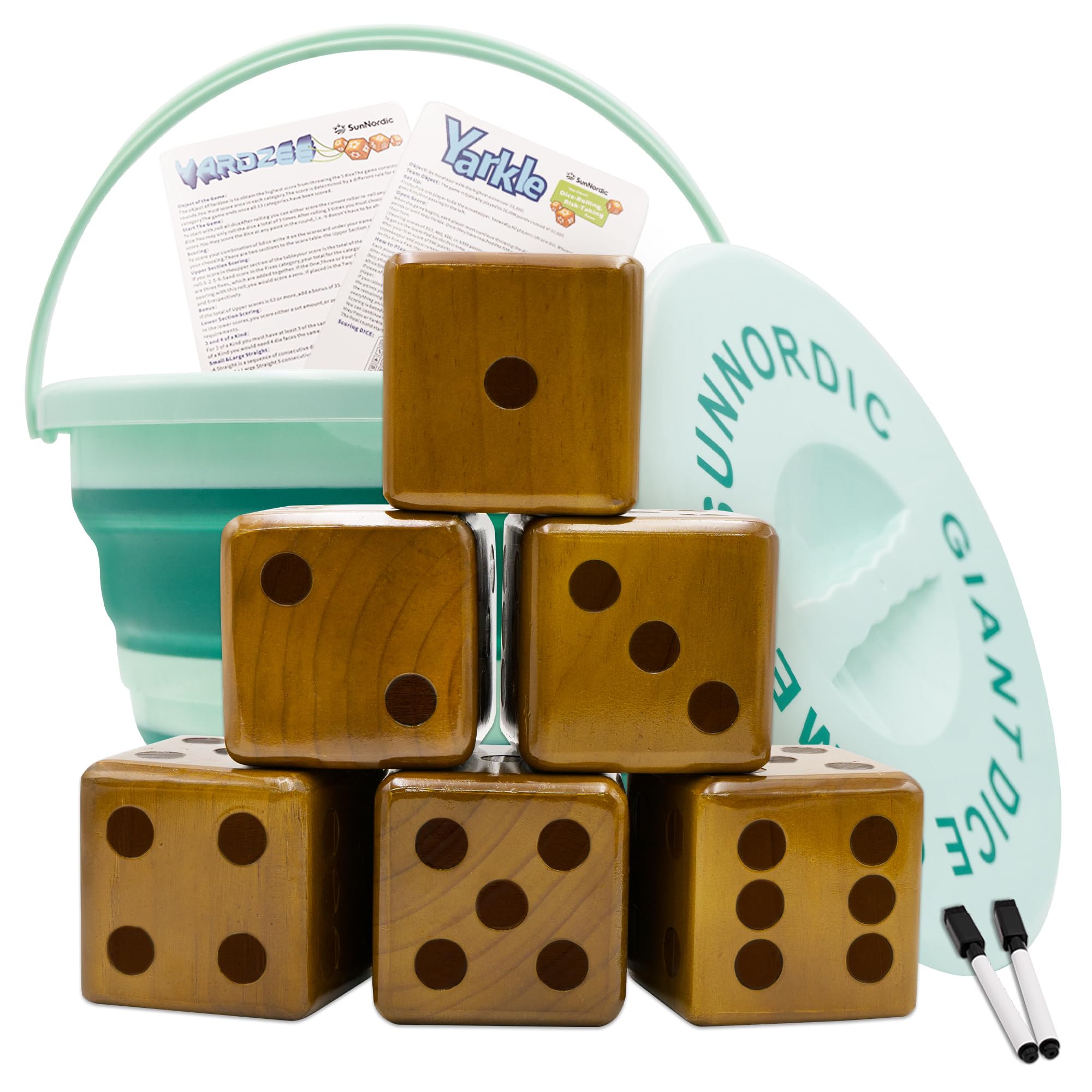 Snapklik.com : SunNordic Giant Dice Yard Game 6 Large Wooden Outdoor ...