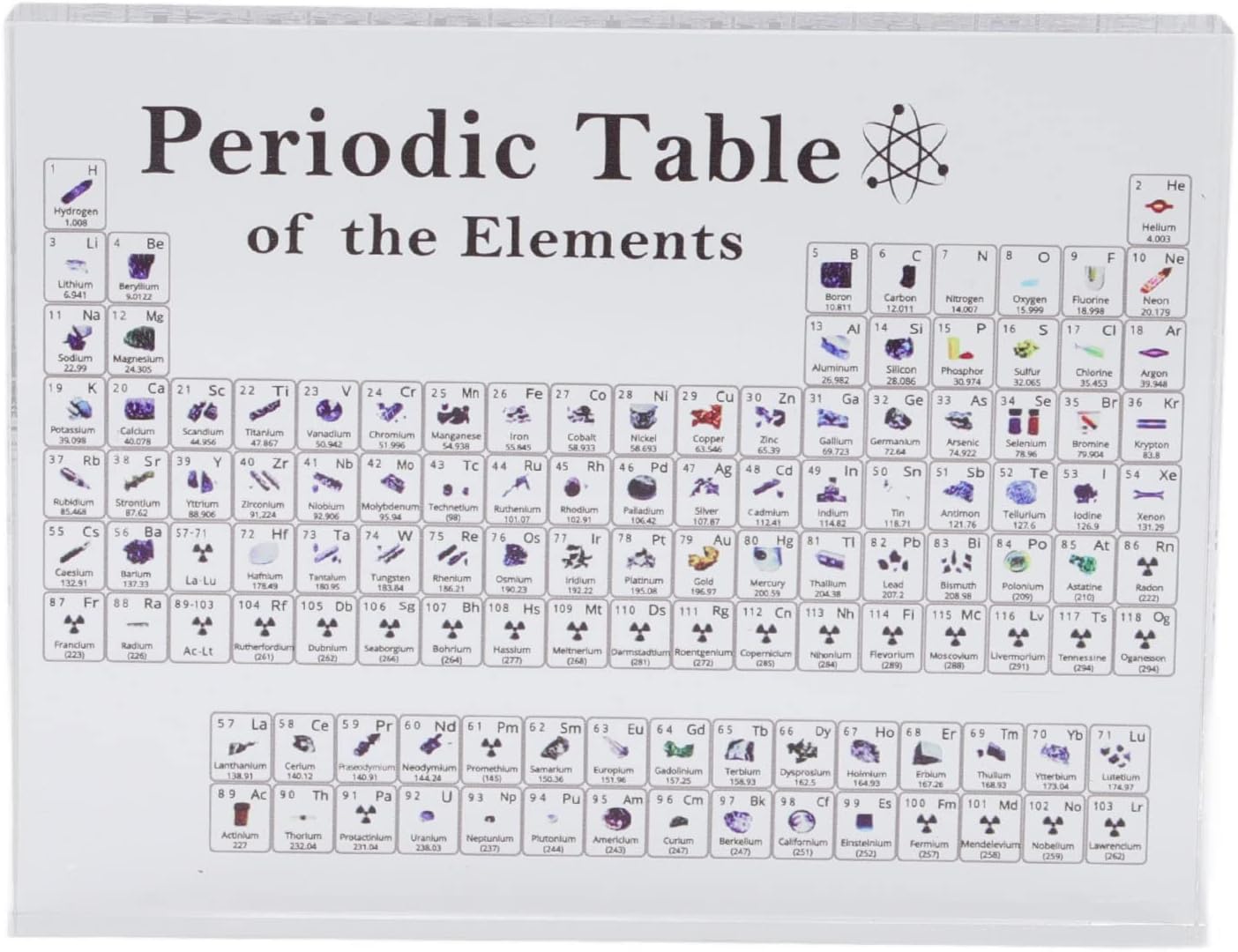 Amazon.com: Jeanoko Periodic Table with Real Elements Inside, Periodic ...
