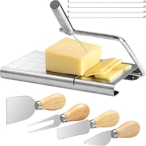 Amazon.com: Cheese Slicers for Block Cheese with Wire, Stainless Steel ...