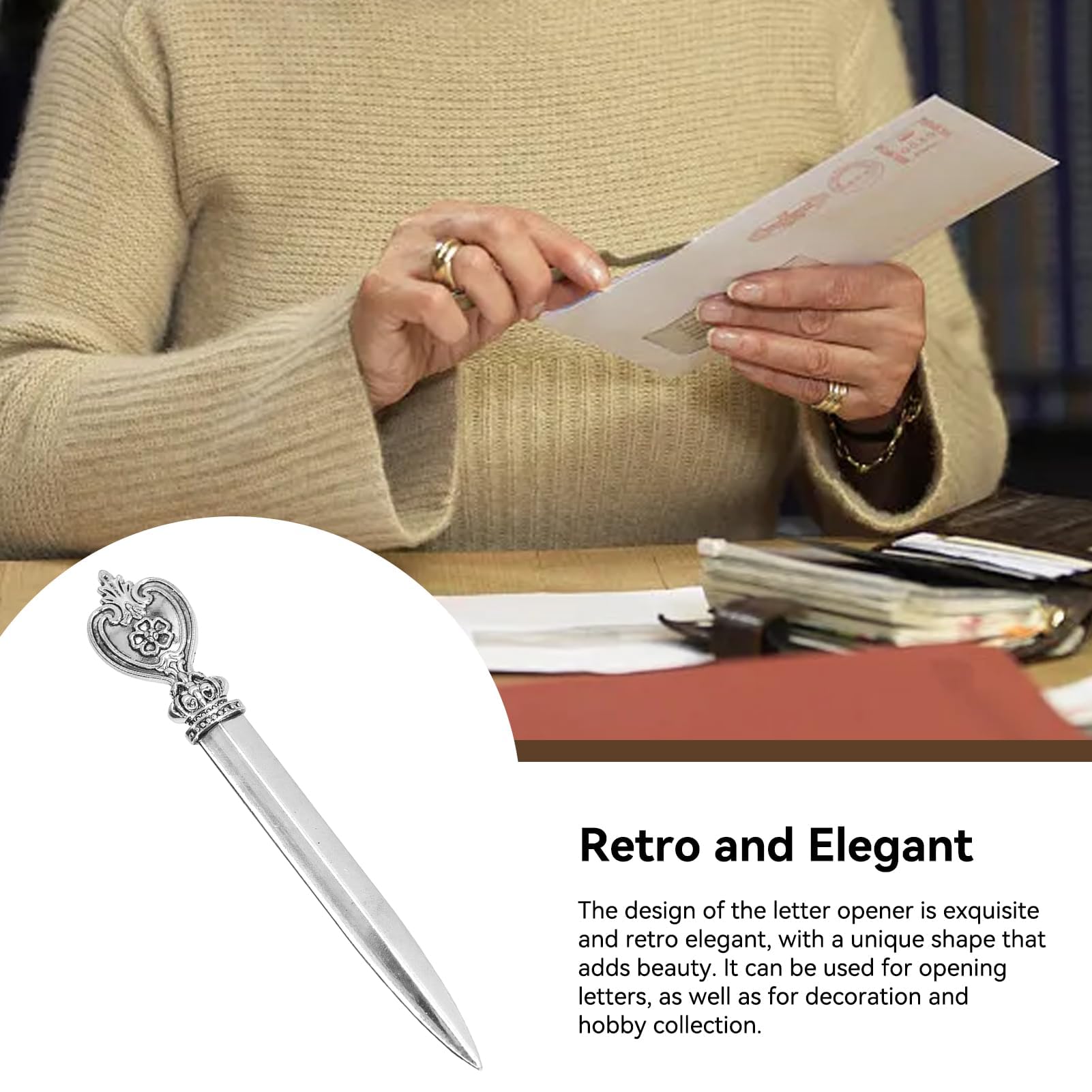 Snapklik.com : Letter Opener, Vintage Letter Opener Knife, Desk Letter ...