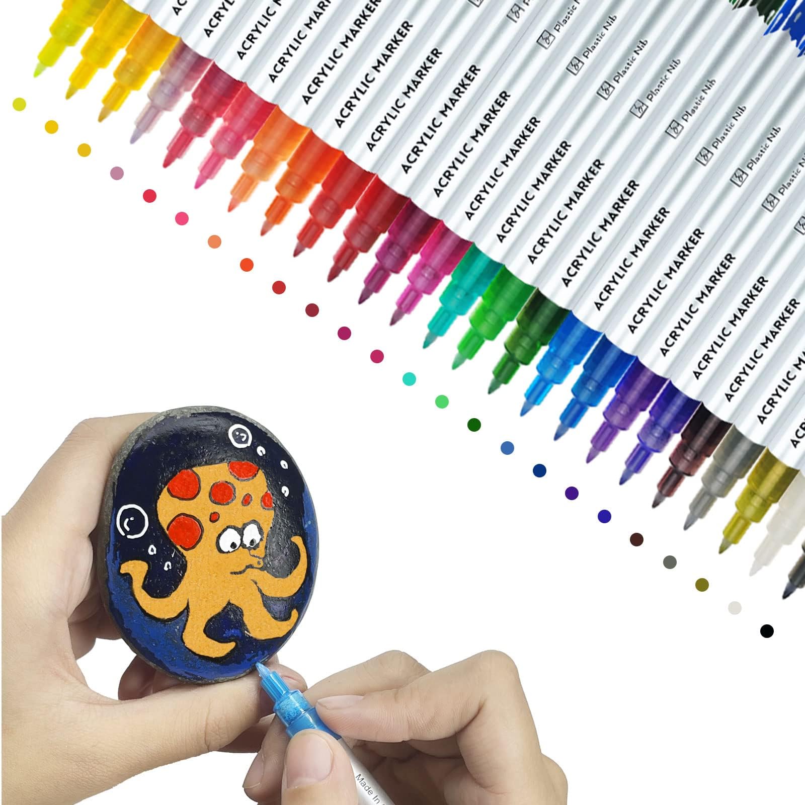 Amazon.com: CGBOOM Acrylic Paint Pens, 22 Acrylic Paint Markers, 0.7 MM ...