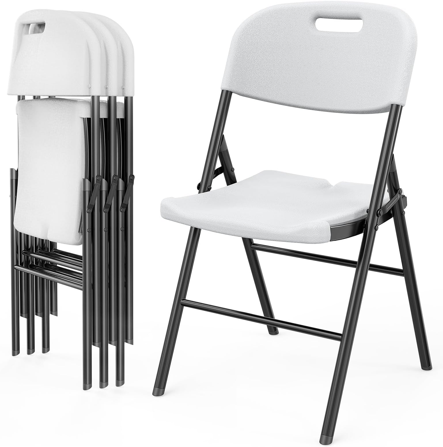 Amazon.com: Lifetime 80186 Commercial Grade Folding Chairs, 4 Pack ...
