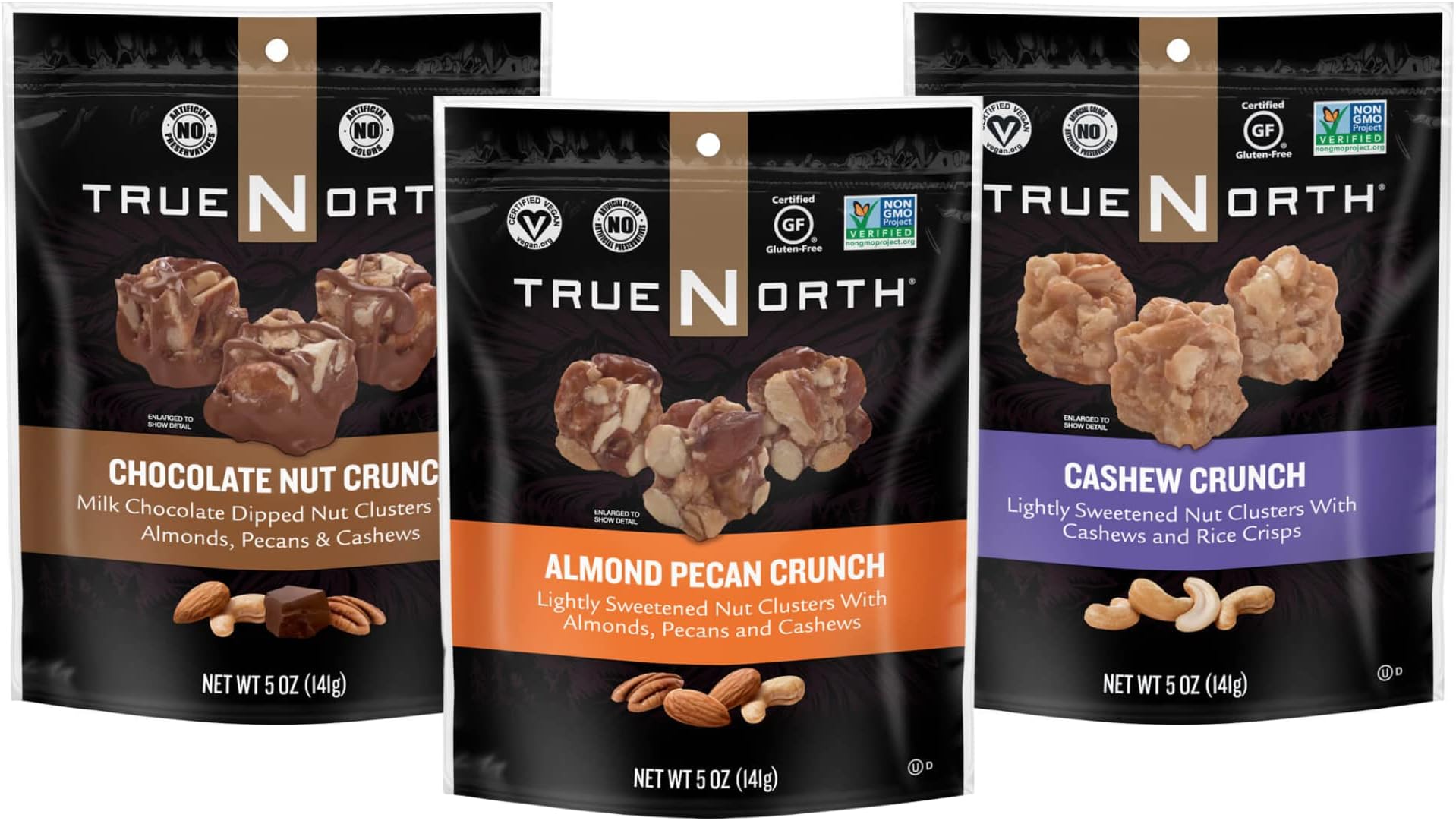Amazon.com: True North Nut Clusters Variety Pack Including Almond Pecan ...