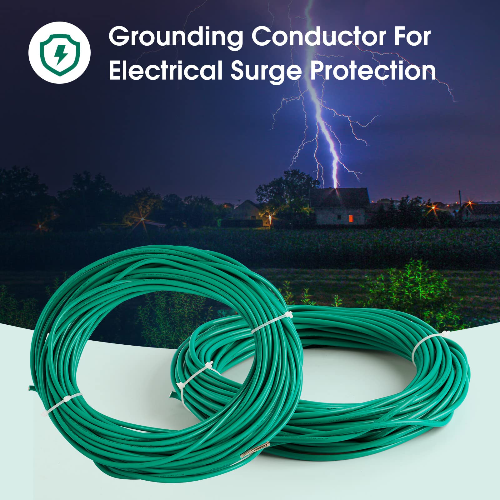Snapklik.com : GOUNENGNAIL-Stranded Tinned Copper Grounding Wire 10 AWG ...