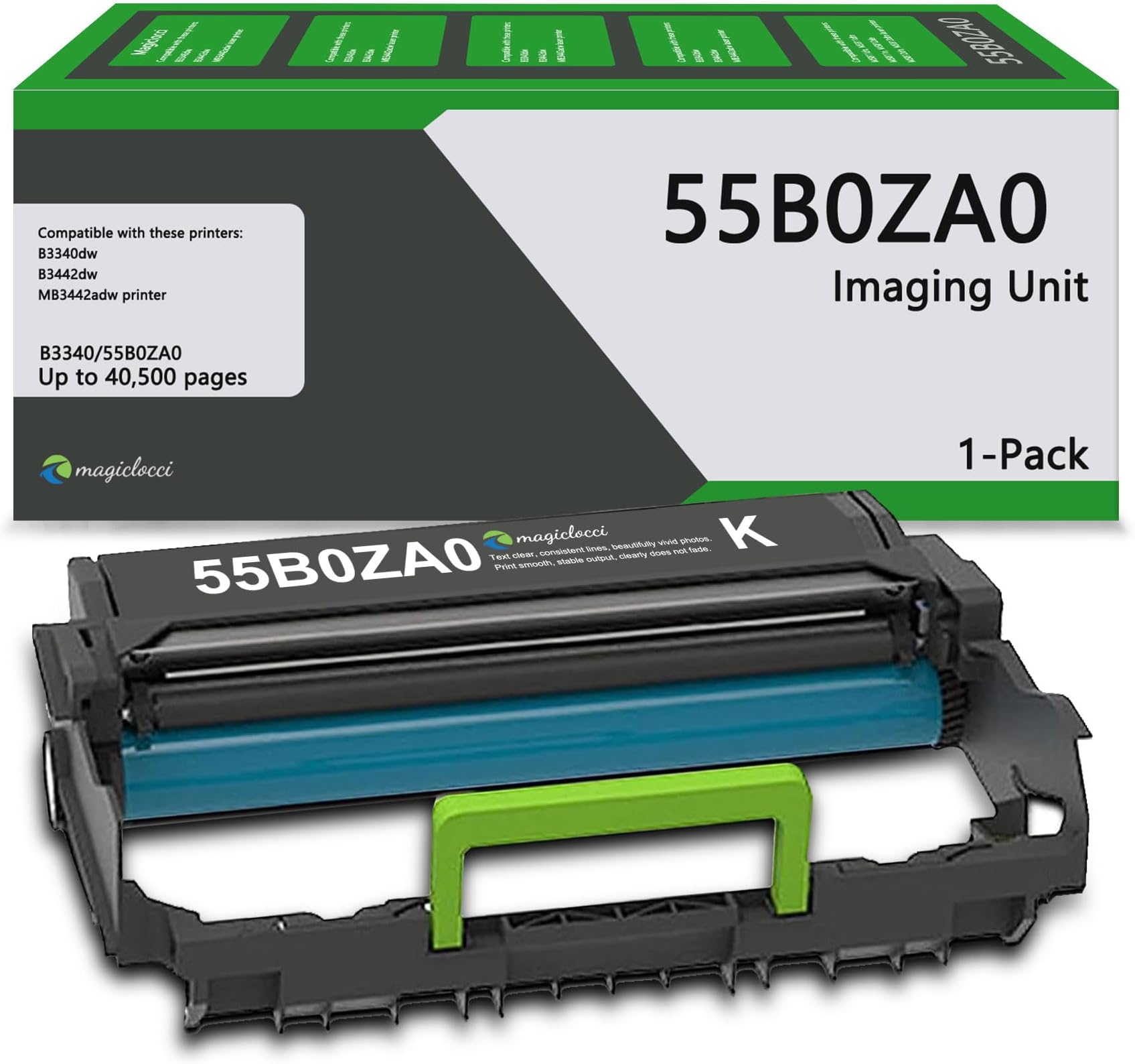 Amazon.com: 55B0ZA0 Black Imaging Unit Replacement for Lexmark 55B0ZA0 ...